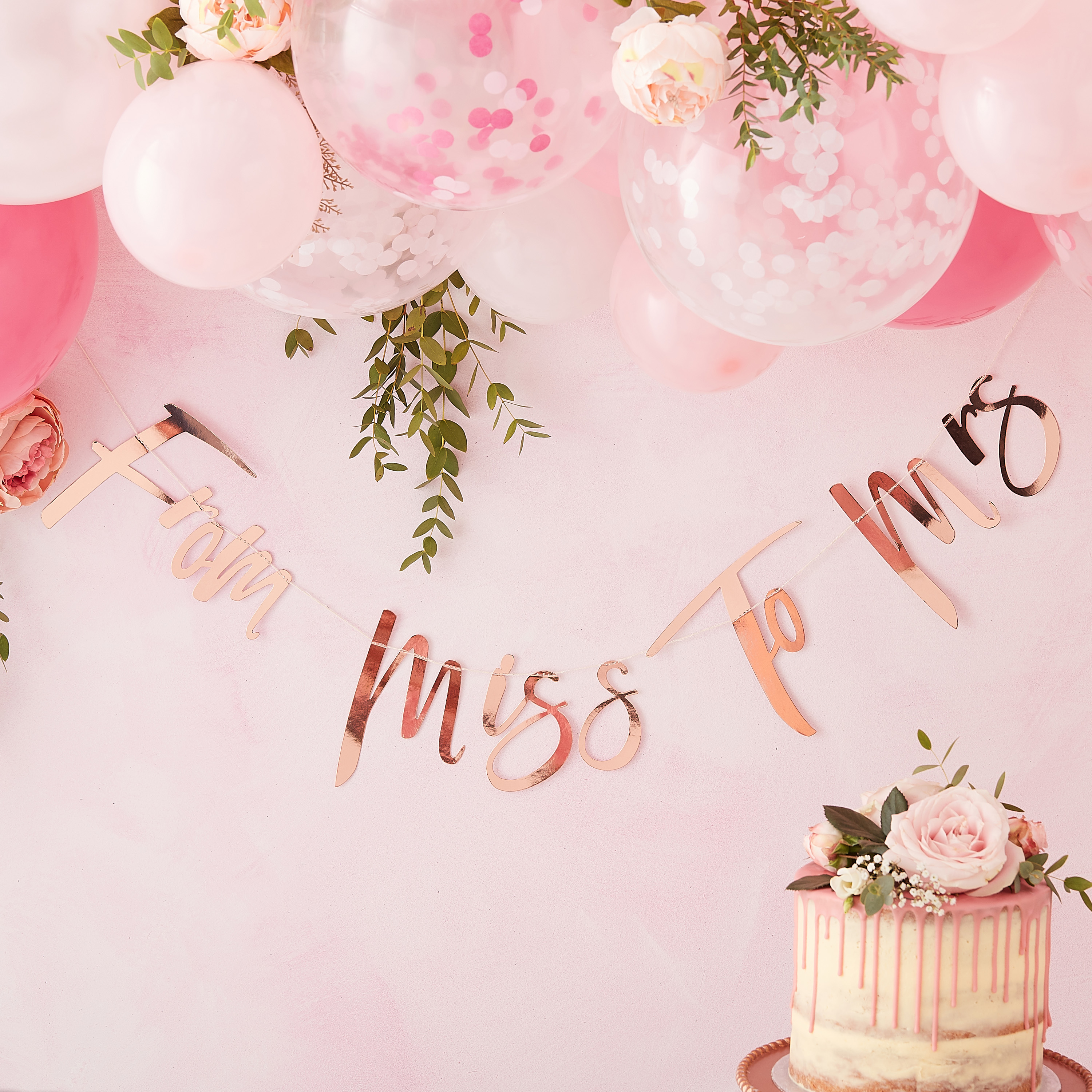 Rose Gold 'Miss to Mrs' Hen Party Bunting | Ginger Ray | Ginger Ray