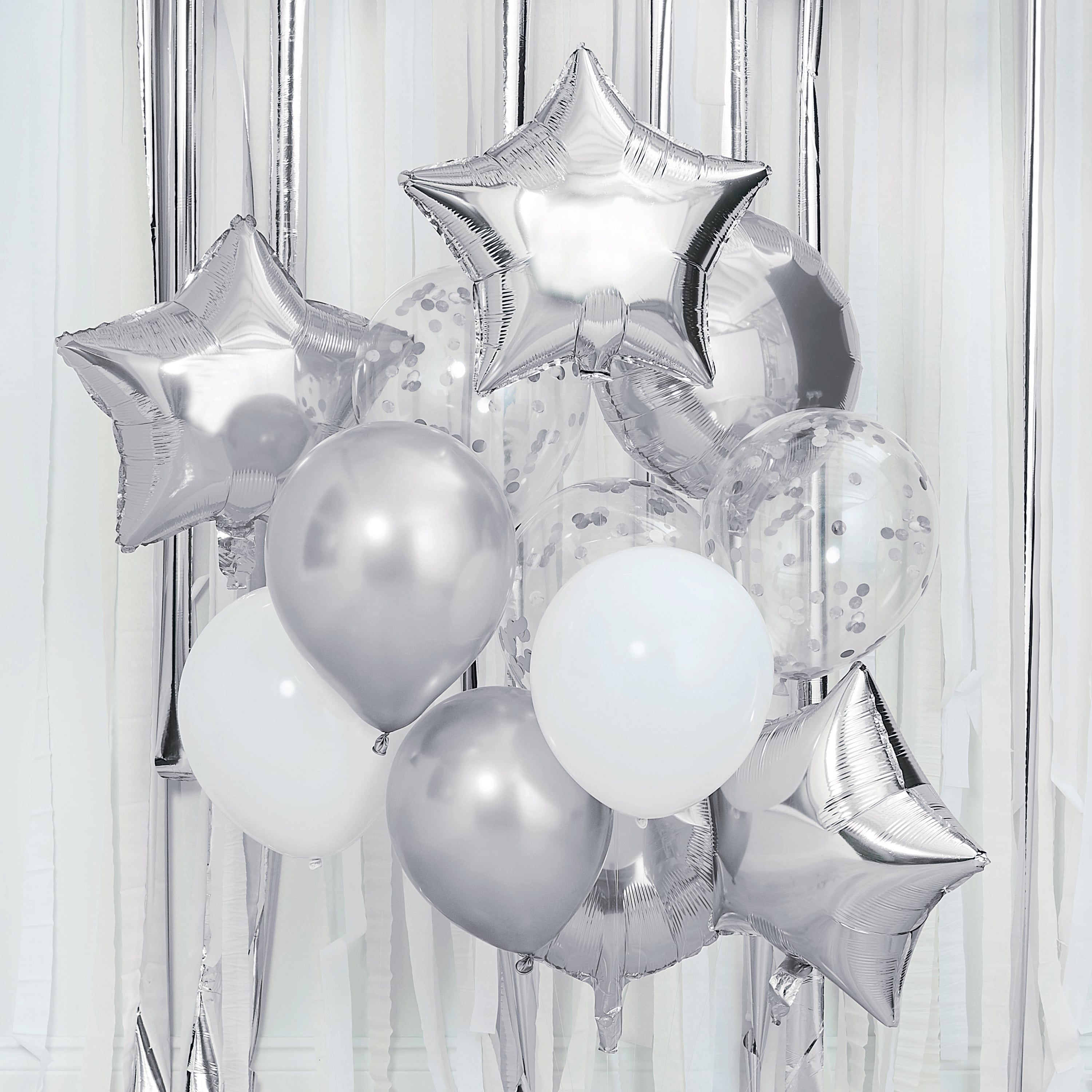 Metallic Silver Balloons Bundle | Ginger Ray