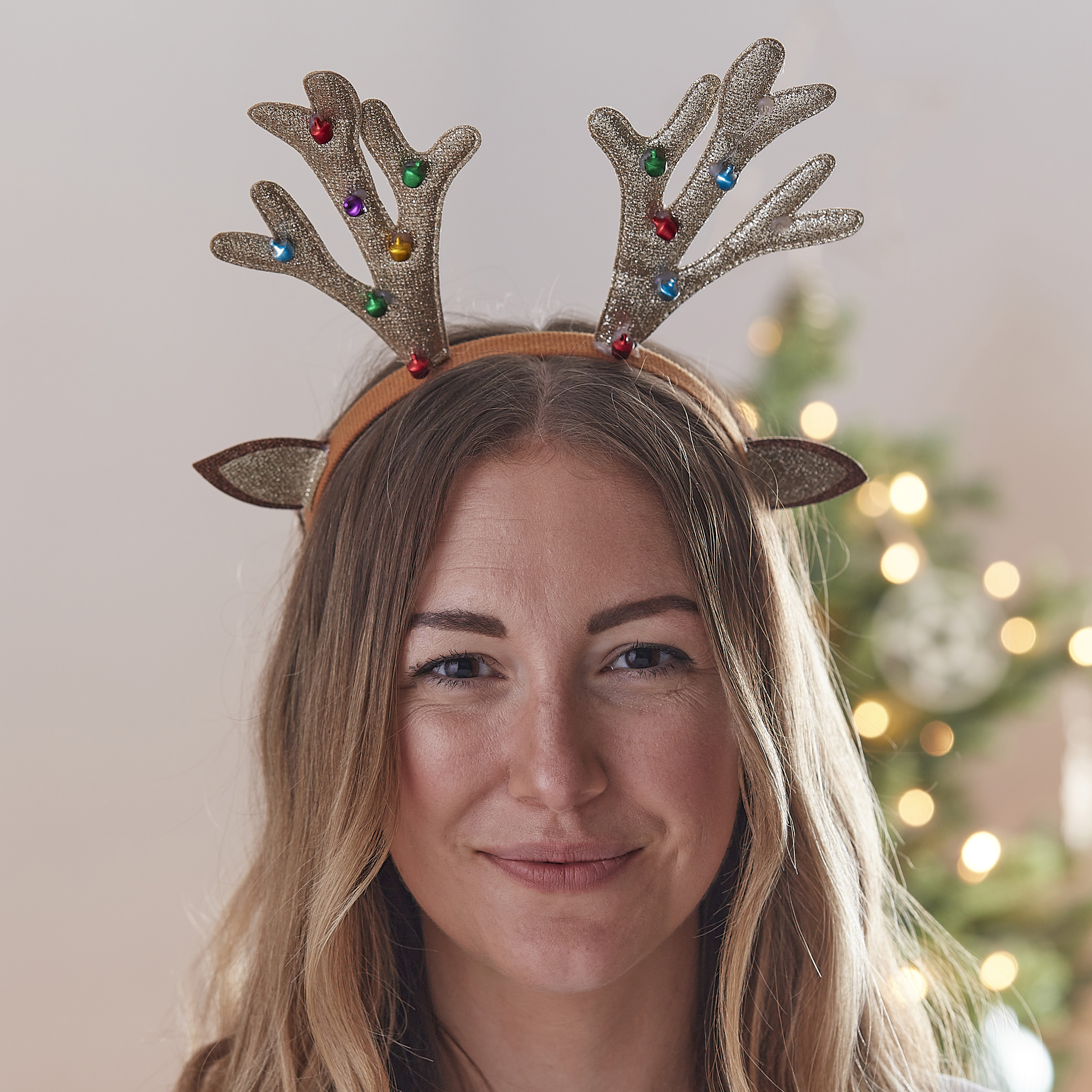 Reindeer Antler Christmas Headband With Bells | Ginger Ray