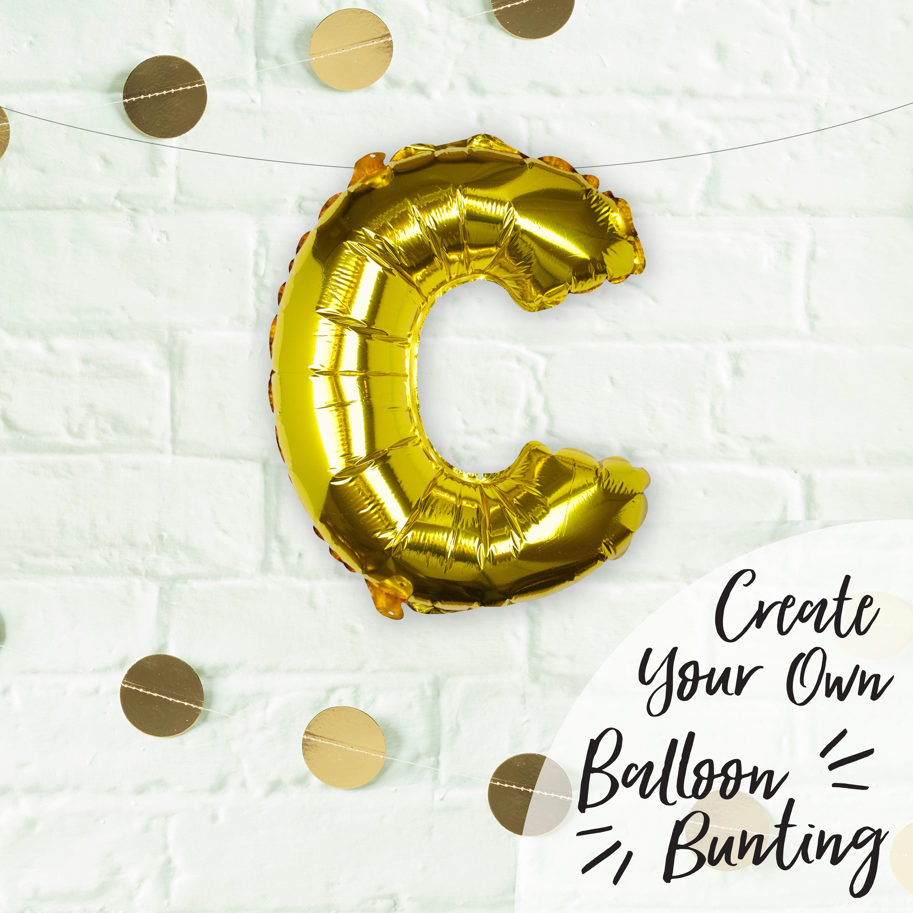 Gold Foil Letter C Balloon | Ginger Ray