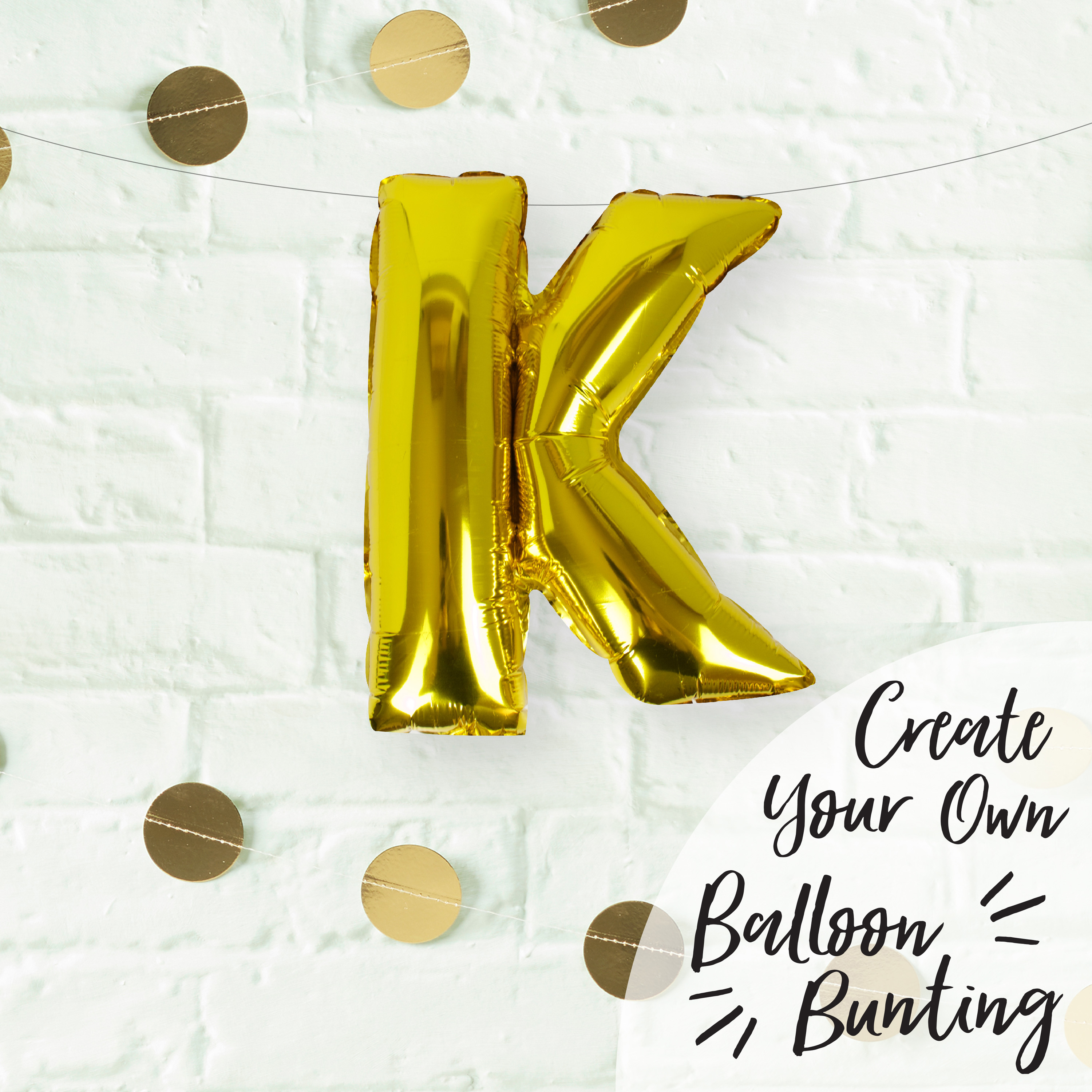 Gold Foil Letter K Balloon | Ginger Ray
