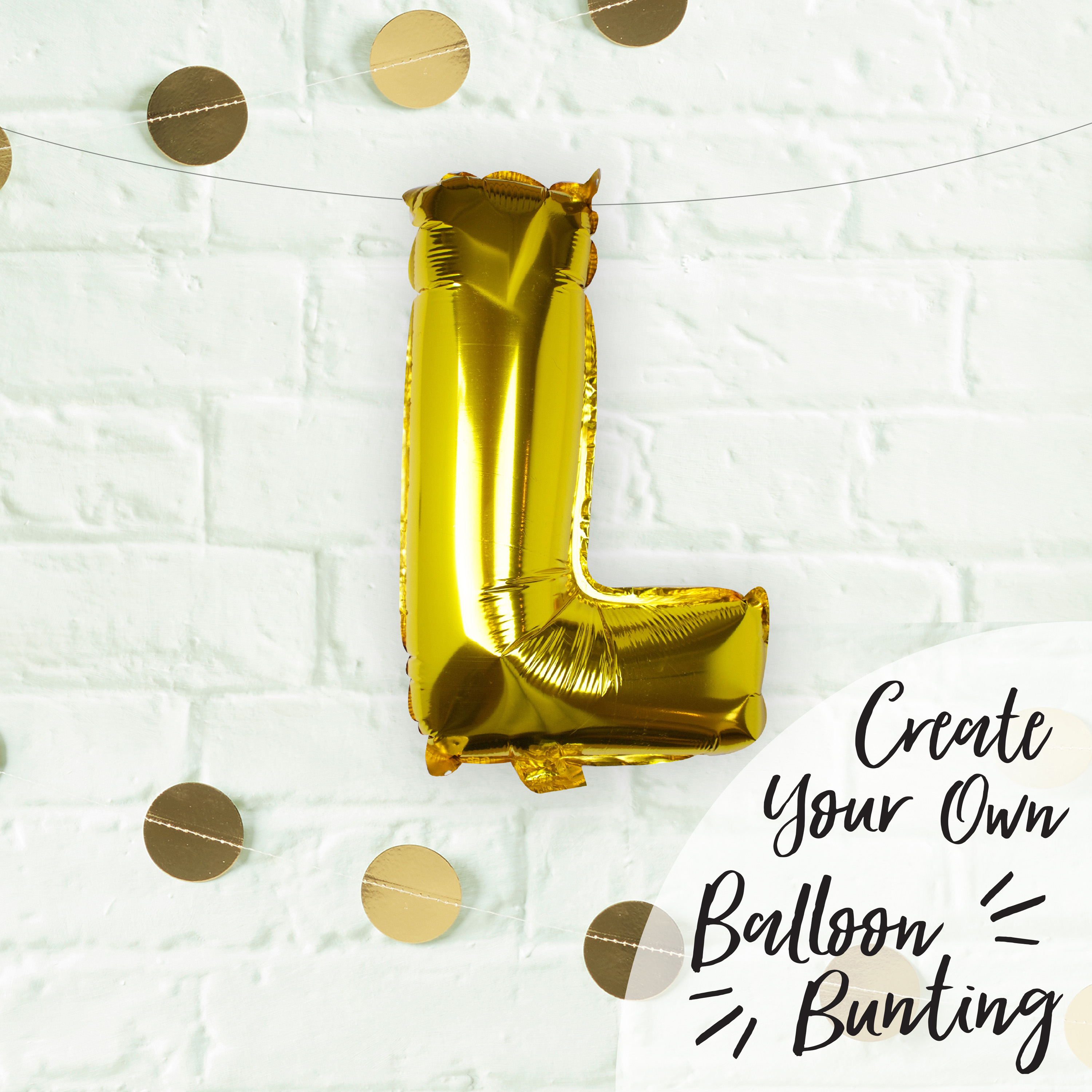 Gold Foil Letter L Balloon | Ginger Ray
