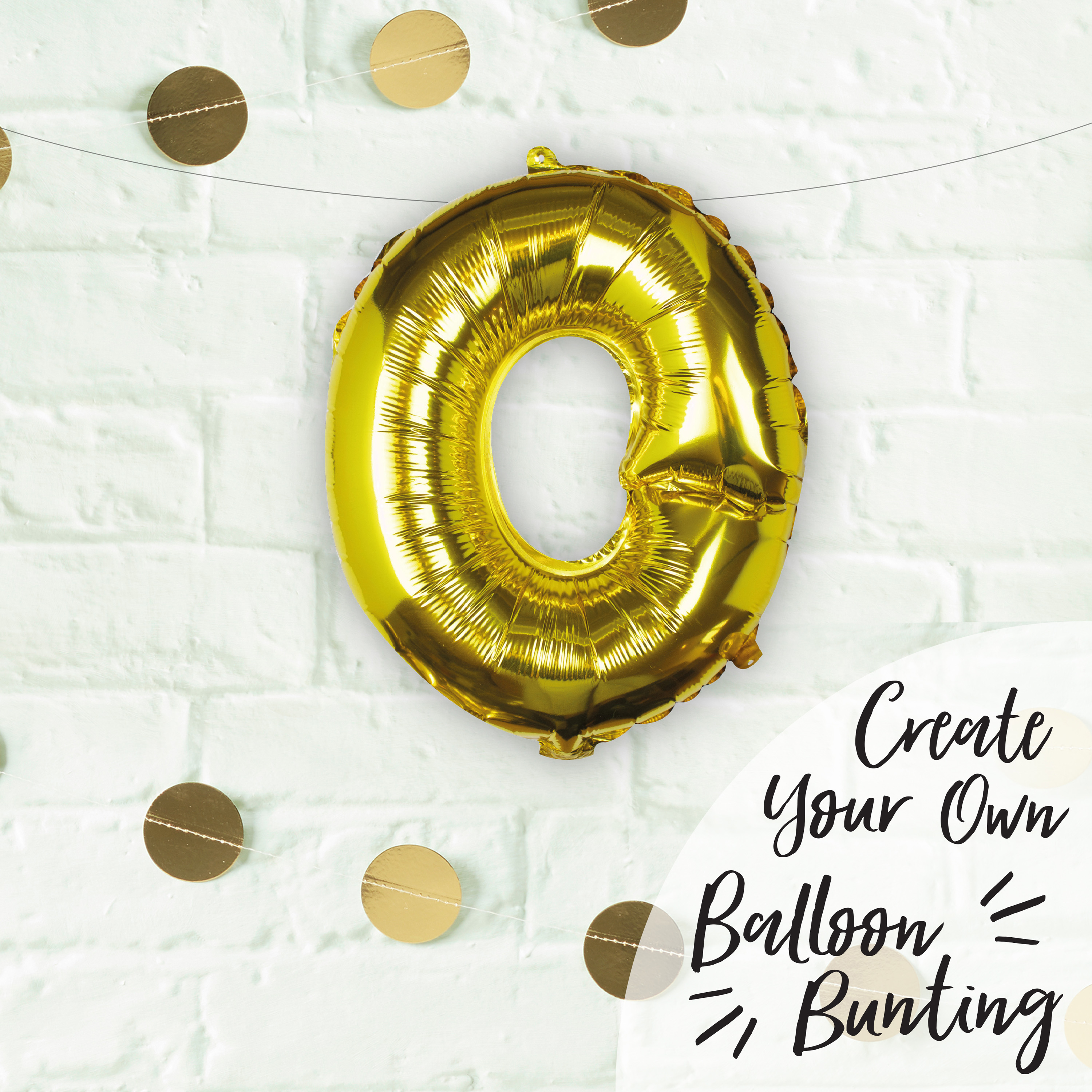 Gold Foil Letter O Balloon | Ginger Ray