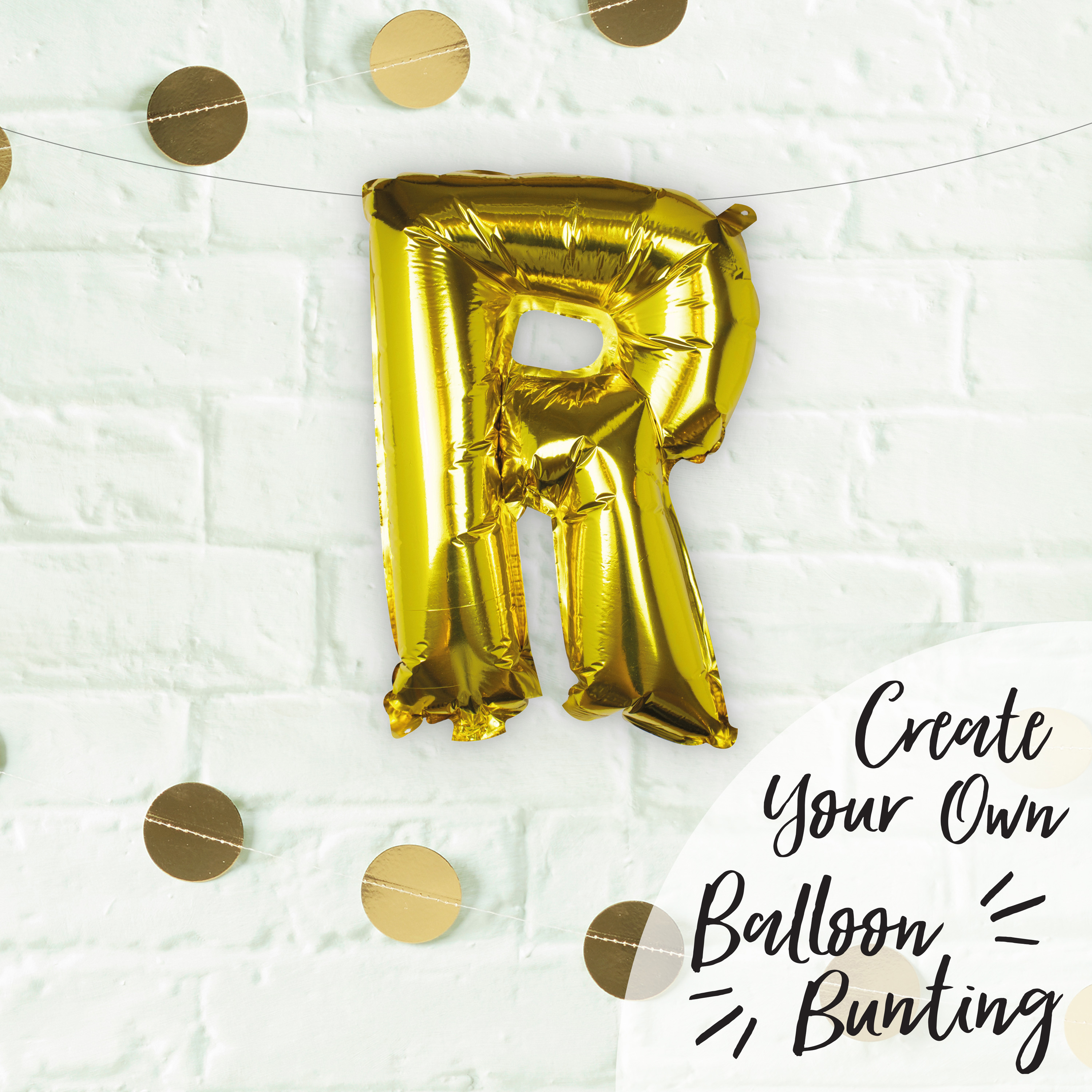Gold Foil Letter R Balloon | Ginger Ray