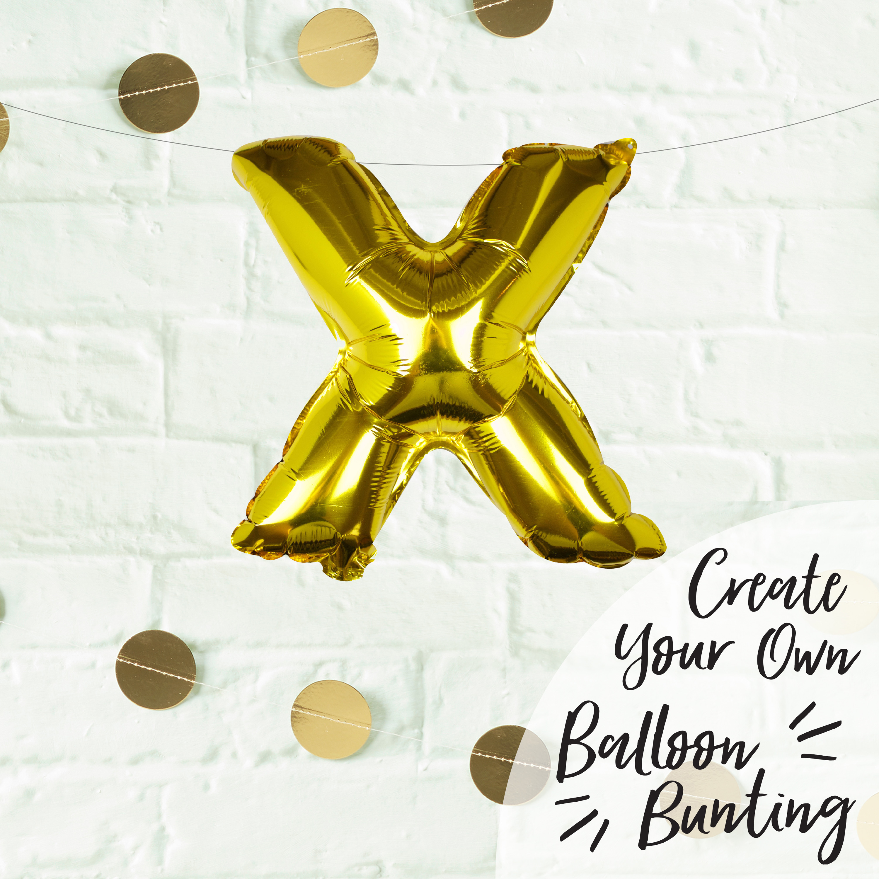 Gold Foil Letter X Balloon | Ginger Ray
