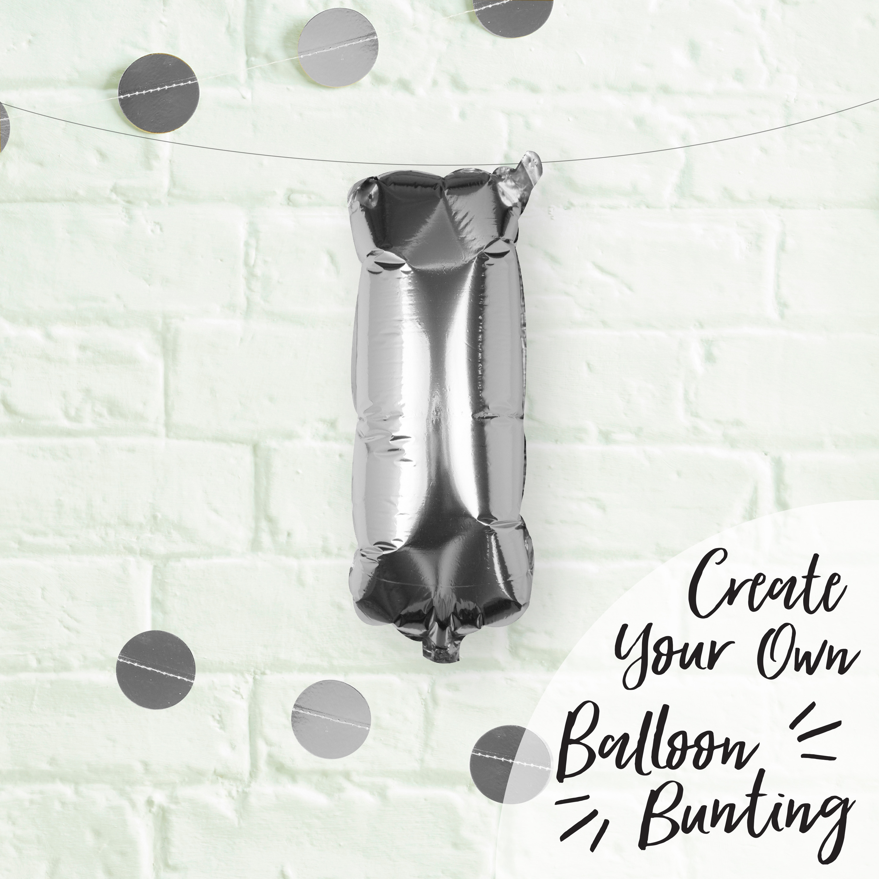 Silver Foil Letter I Balloon | Ginger Ray