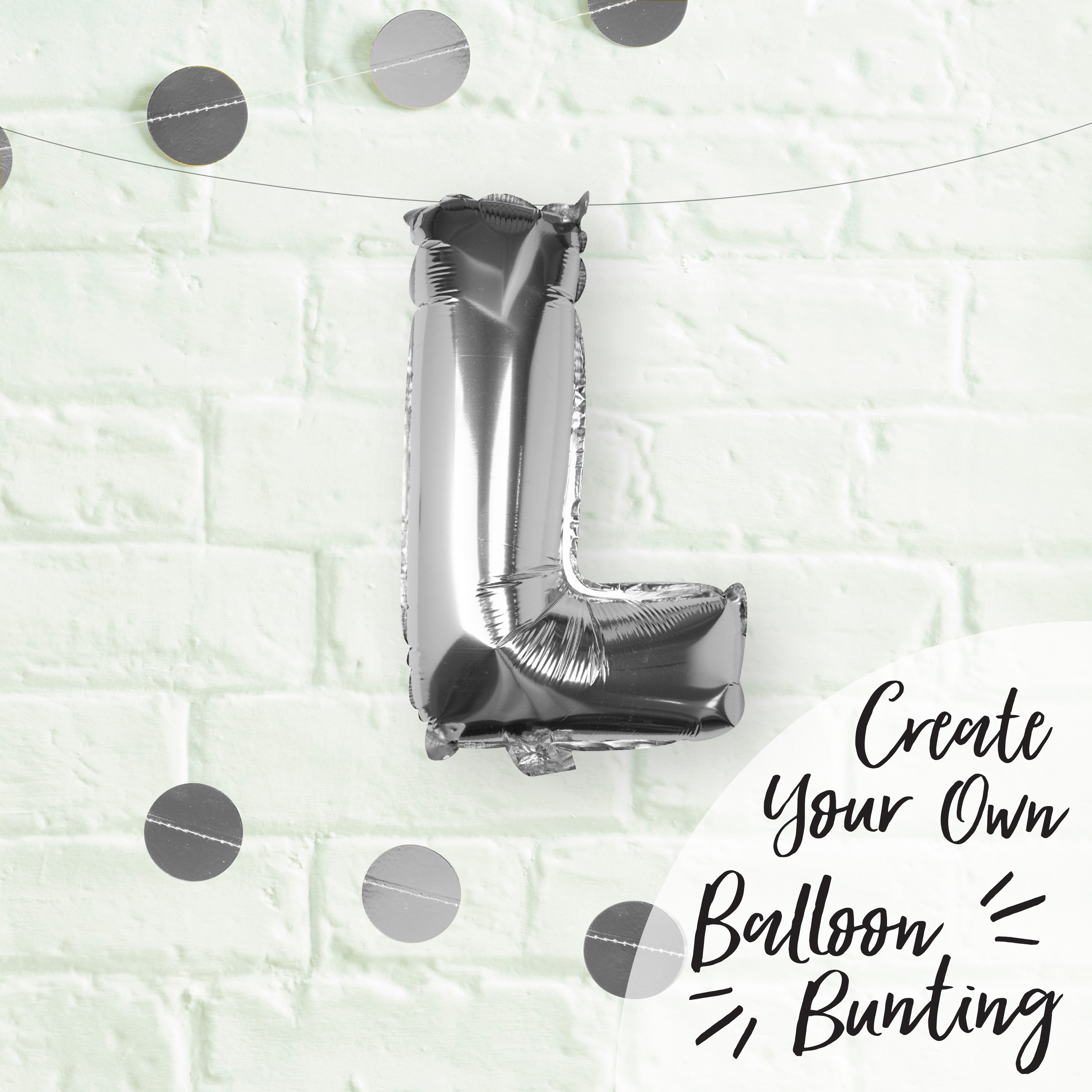 Silver Foil Letter L Balloon | Ginger Ray