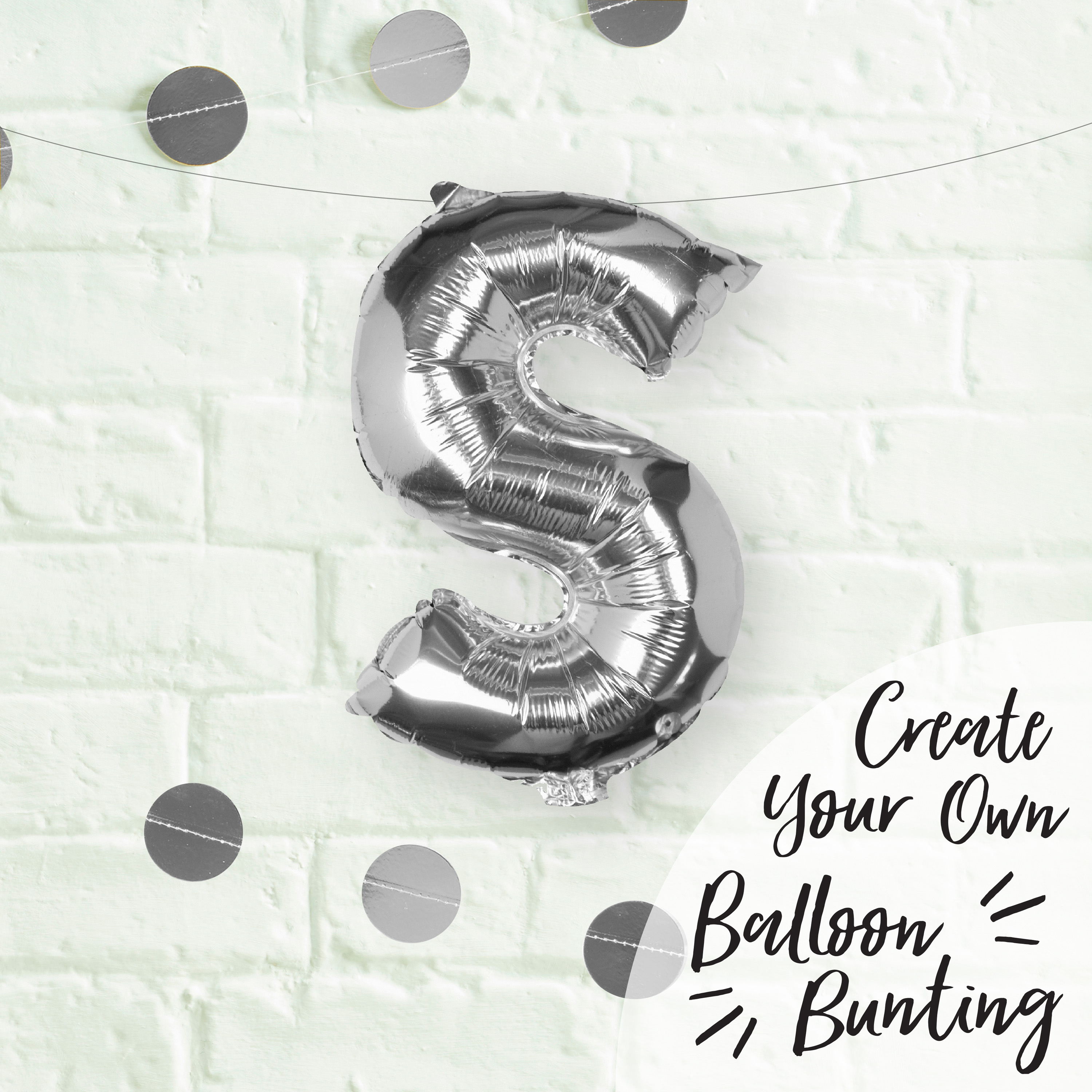 Silver Foil Letter S Balloon | Ginger Ray