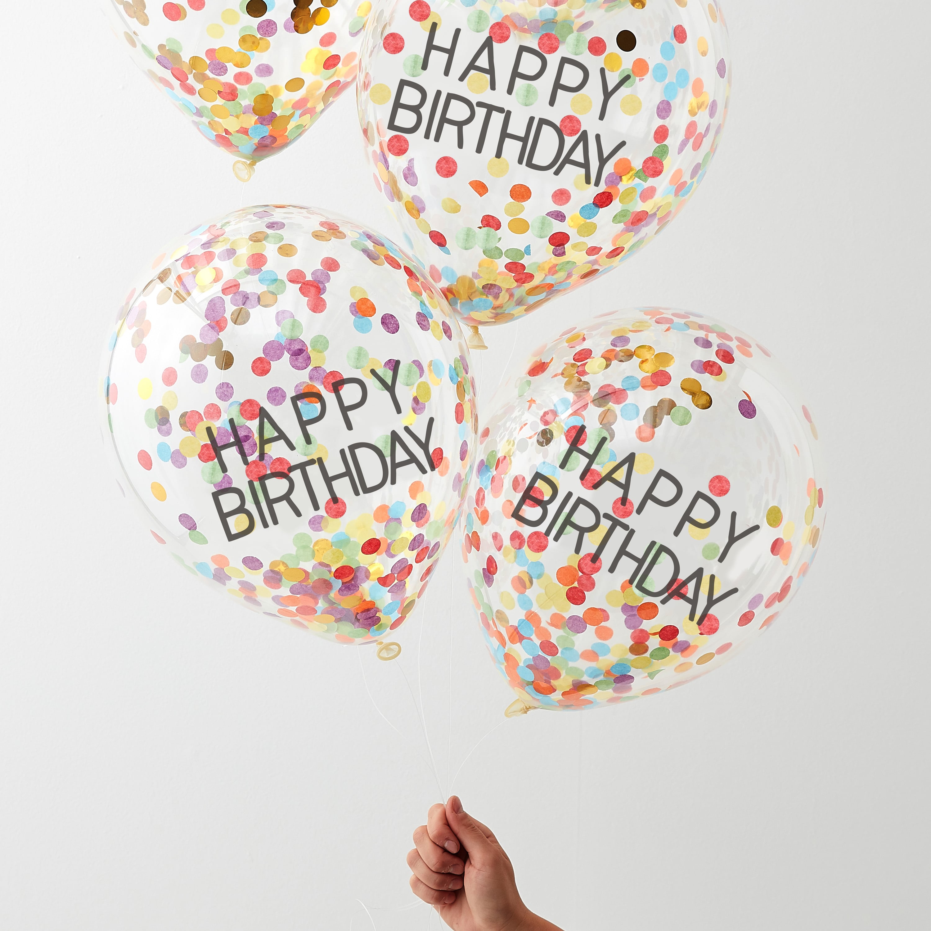 Rainbow Confetti 'Happy Birthday' Balloons | Ginger Ray | Ginger Ray