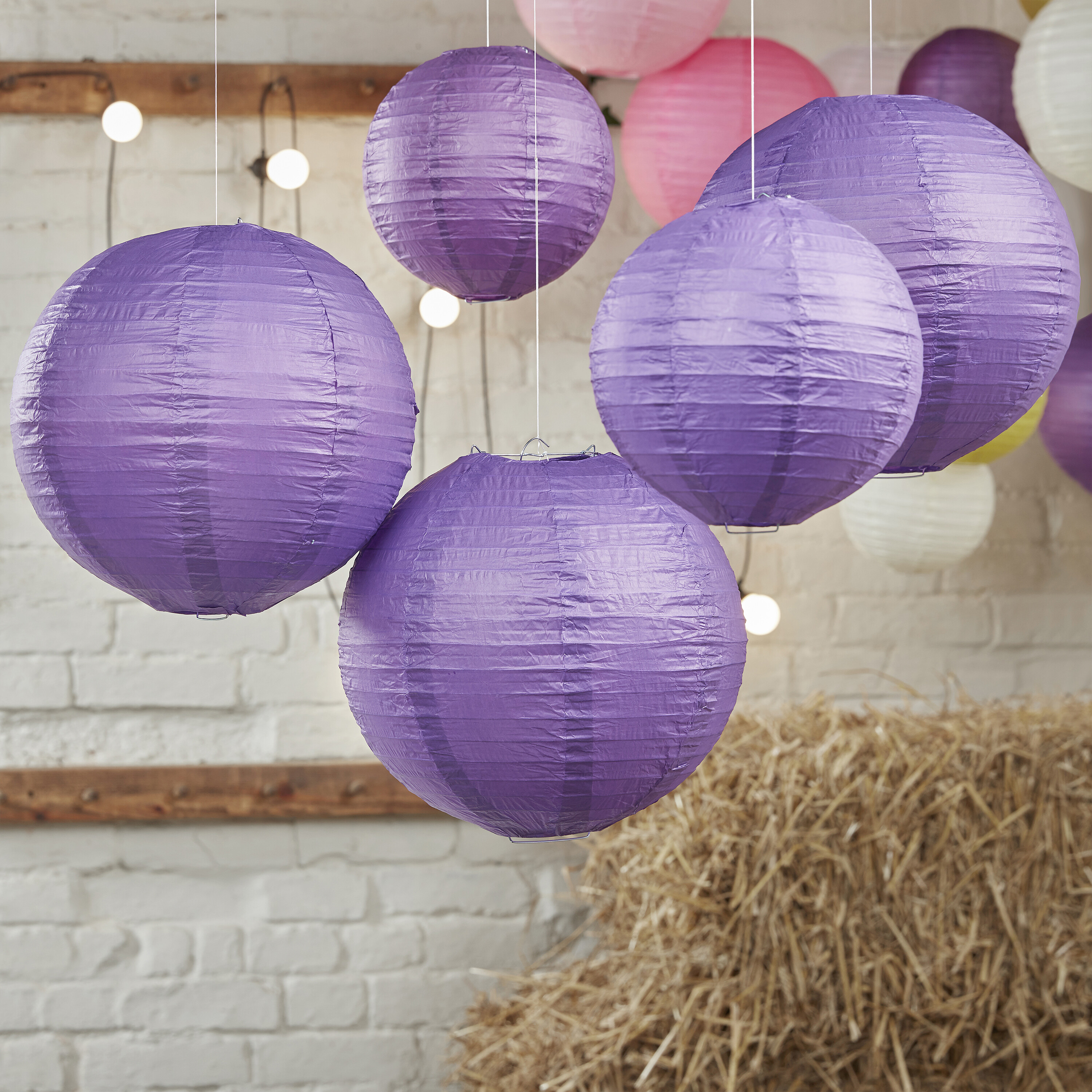 Purple Paper Lantern Decorations | Ginger Ray