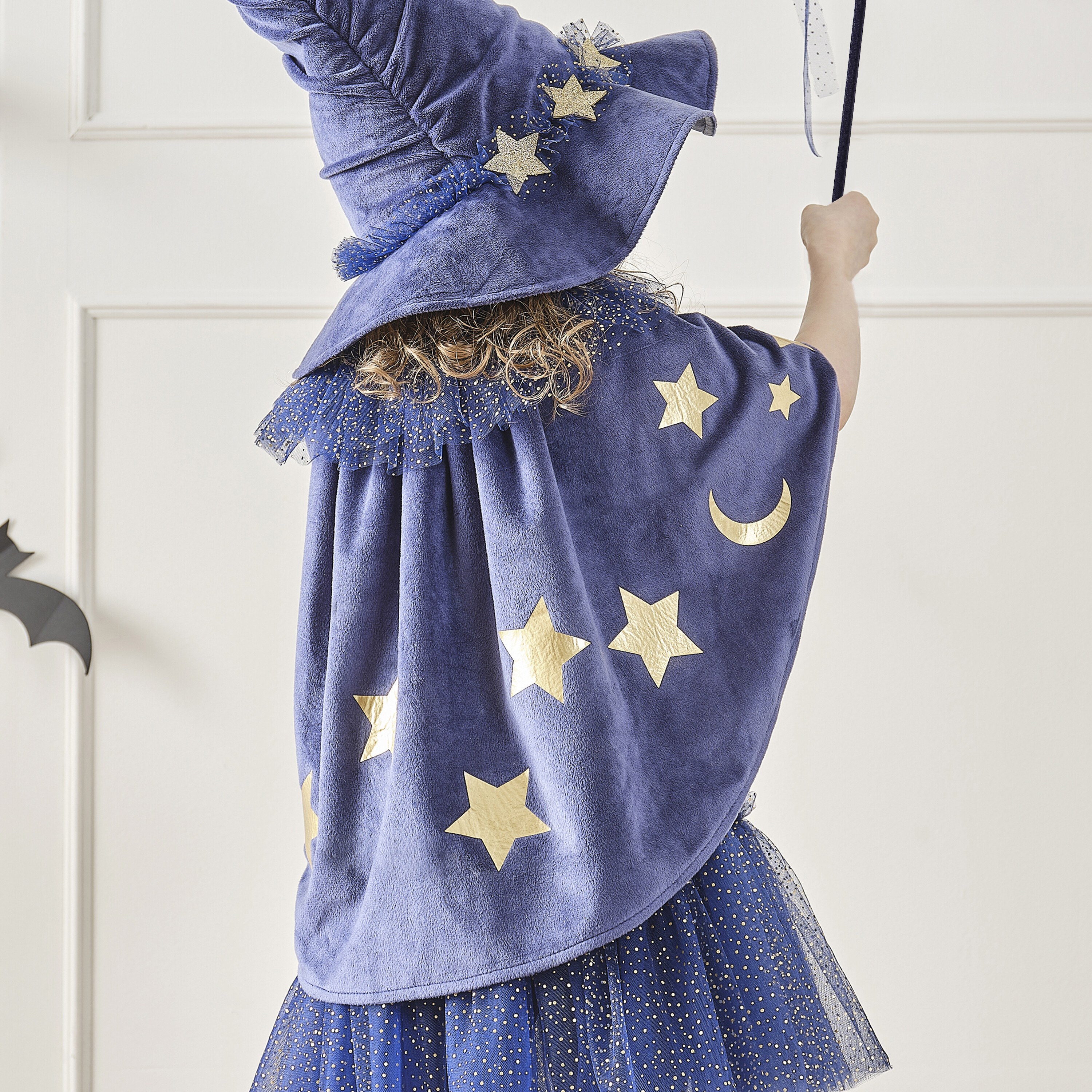 Navy Velvet Wizard Costume Cape | Ginger Ray