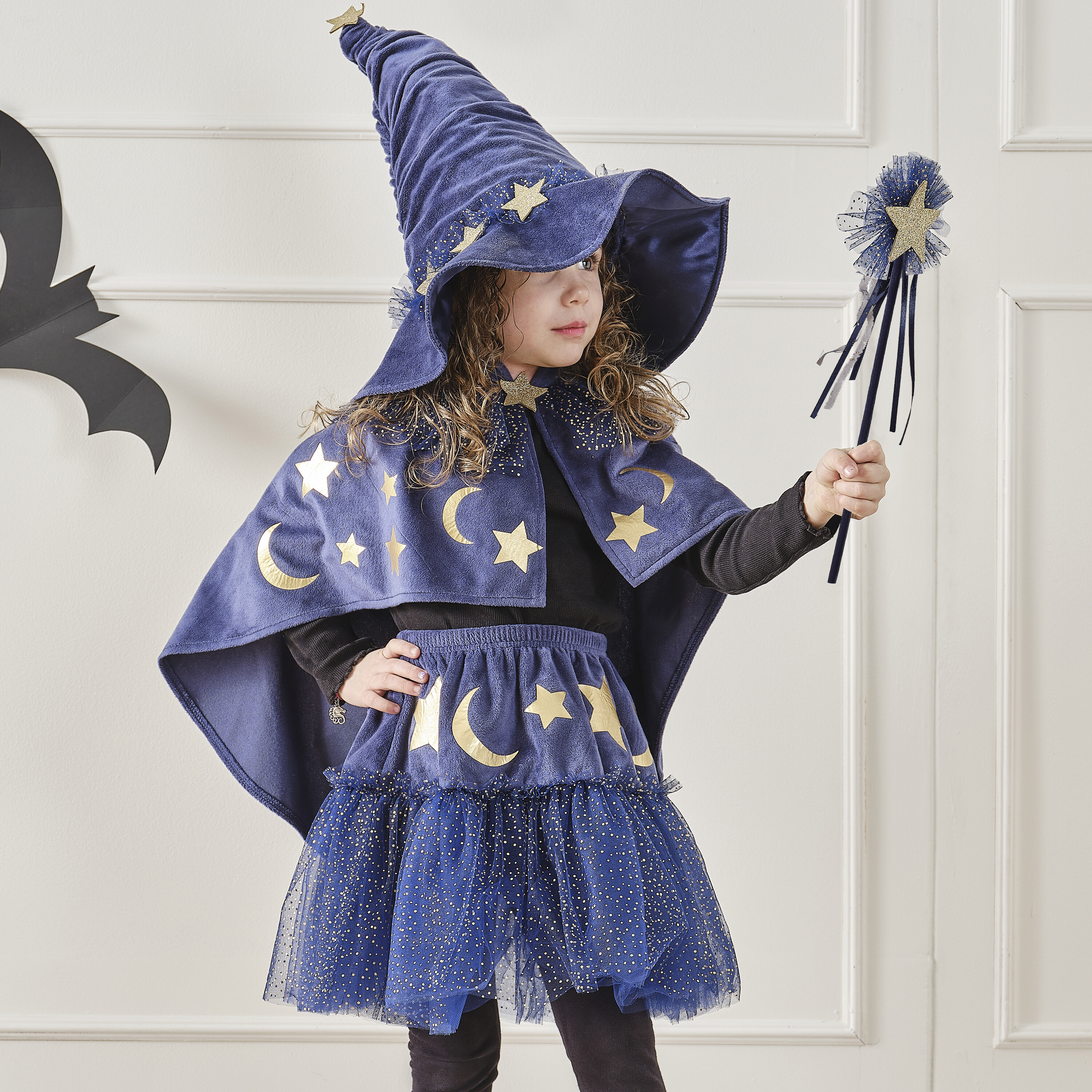 Navy Velvet Wizard Costume | Ginger Ray
