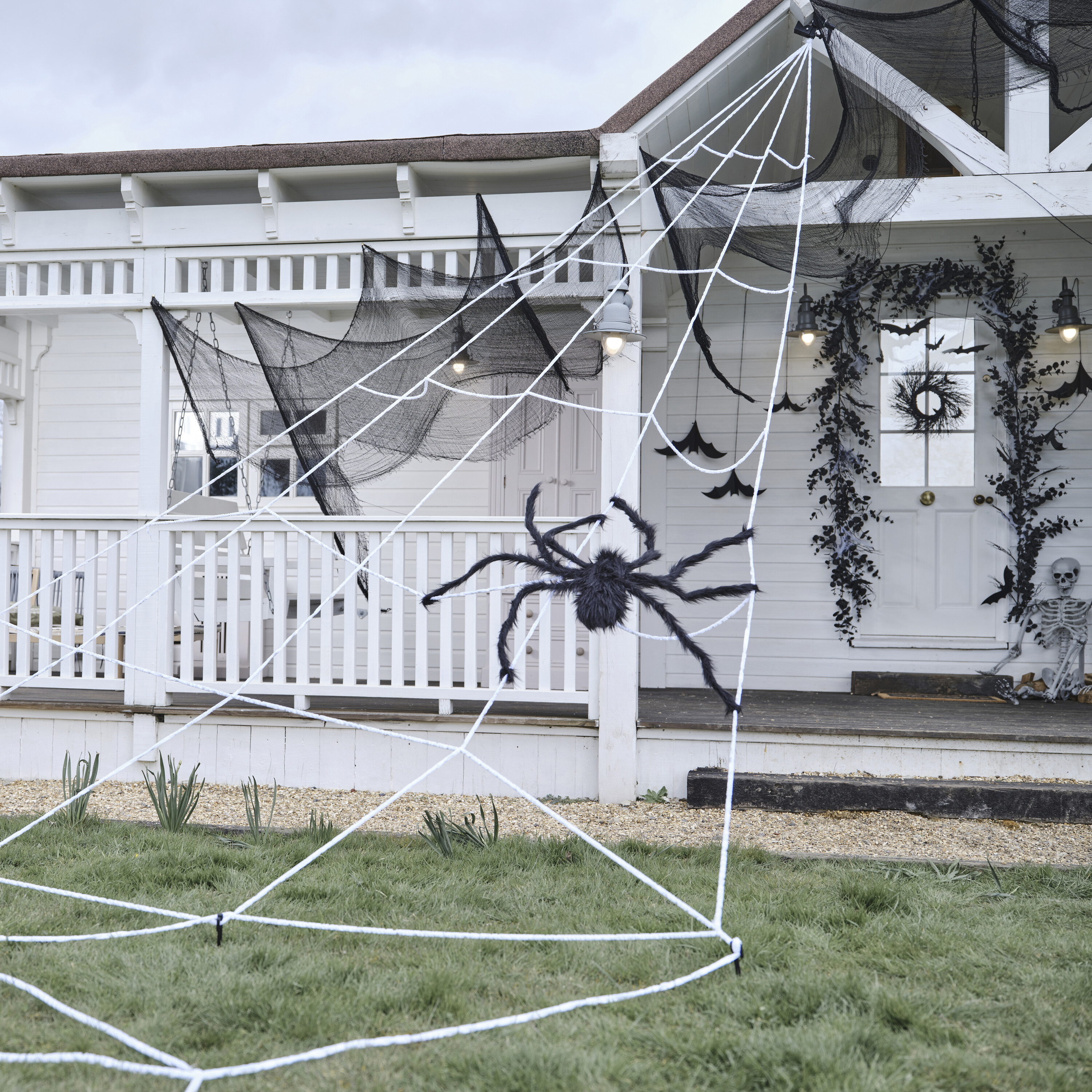 Giant Halloween Spider Web Decoration with Large Spider | Ginger Ray