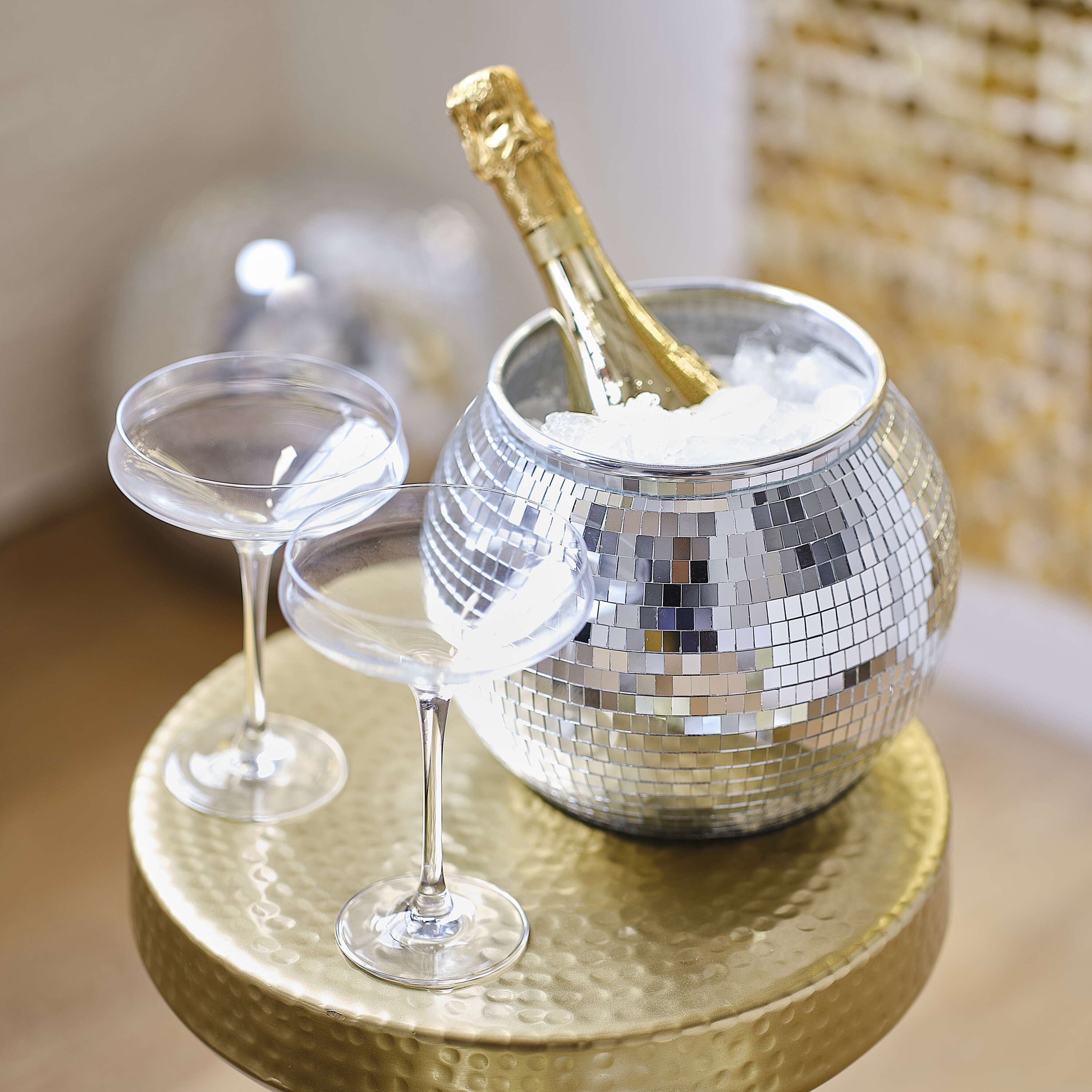 Silver Disco Ball Ice Bucket | Ginger Ray