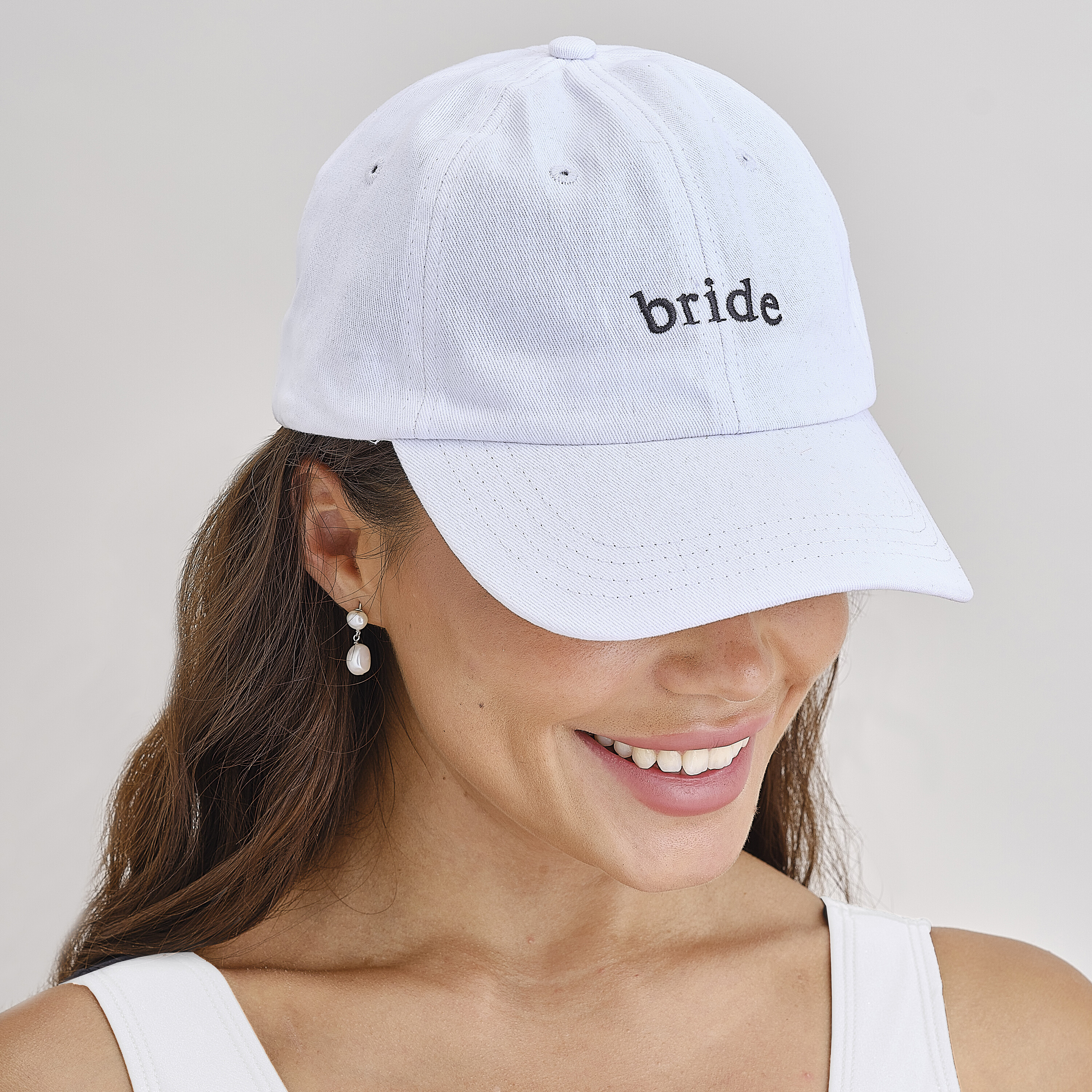 White Embroidered Bride Cap | Ginger Ray