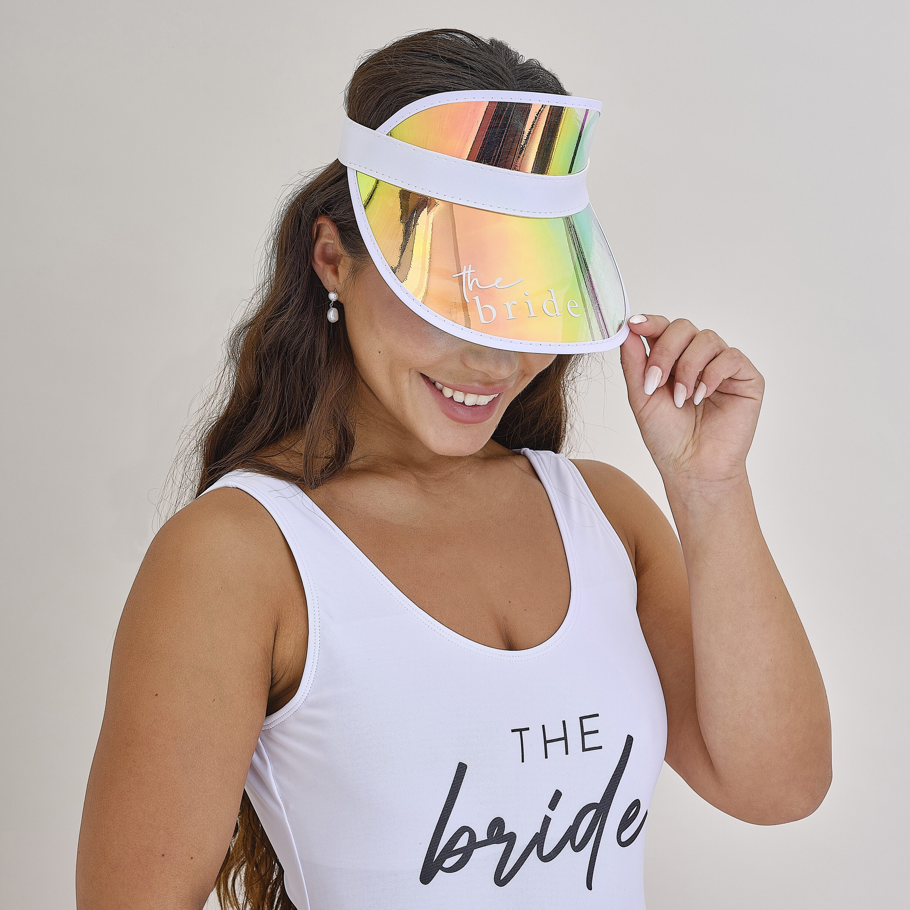 Holographic The Bride Visor Hen Party Hat | Ginger Ray