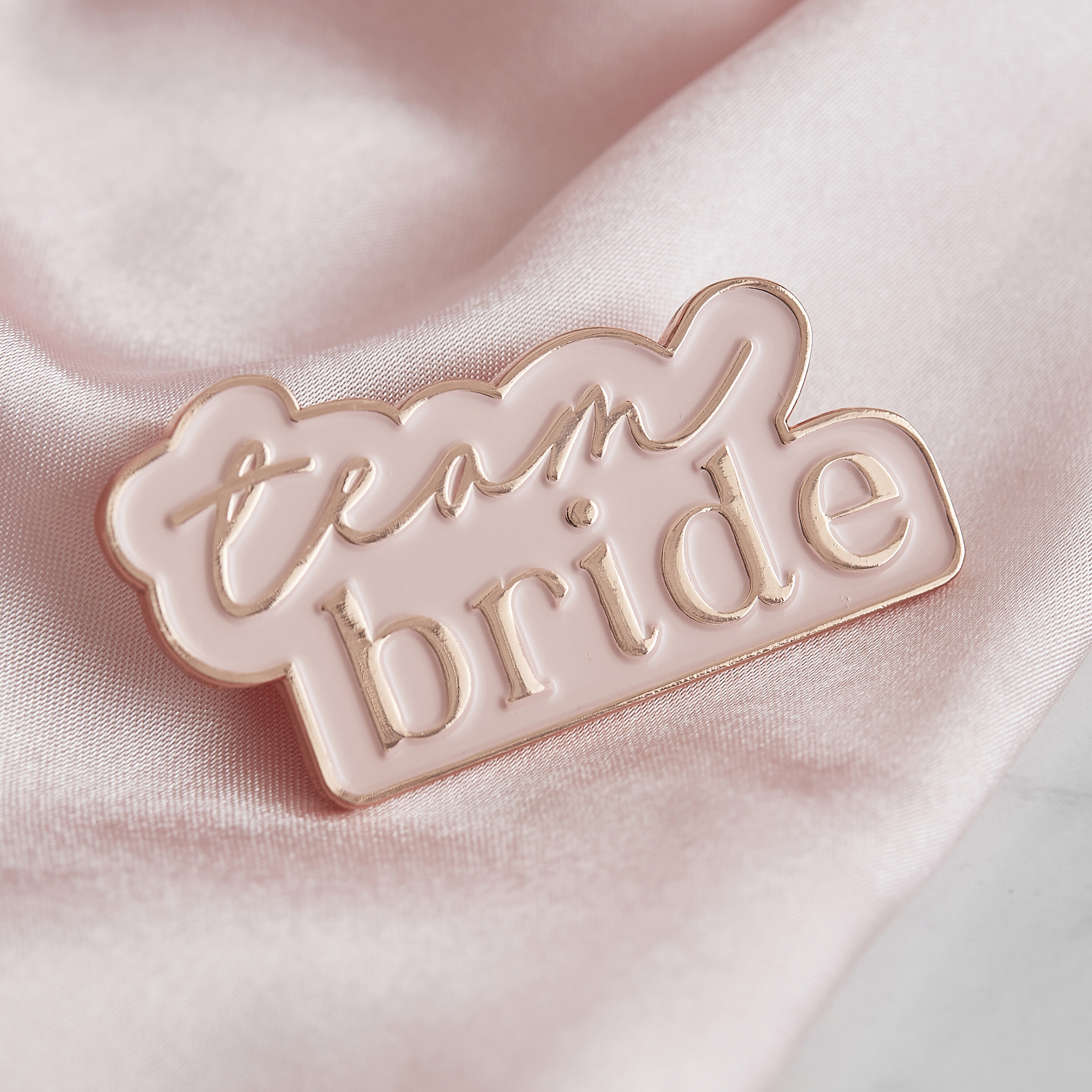 Rose Gold and Pink Team Bride Enamel Bachelorette Party Badge | Ginger Ray