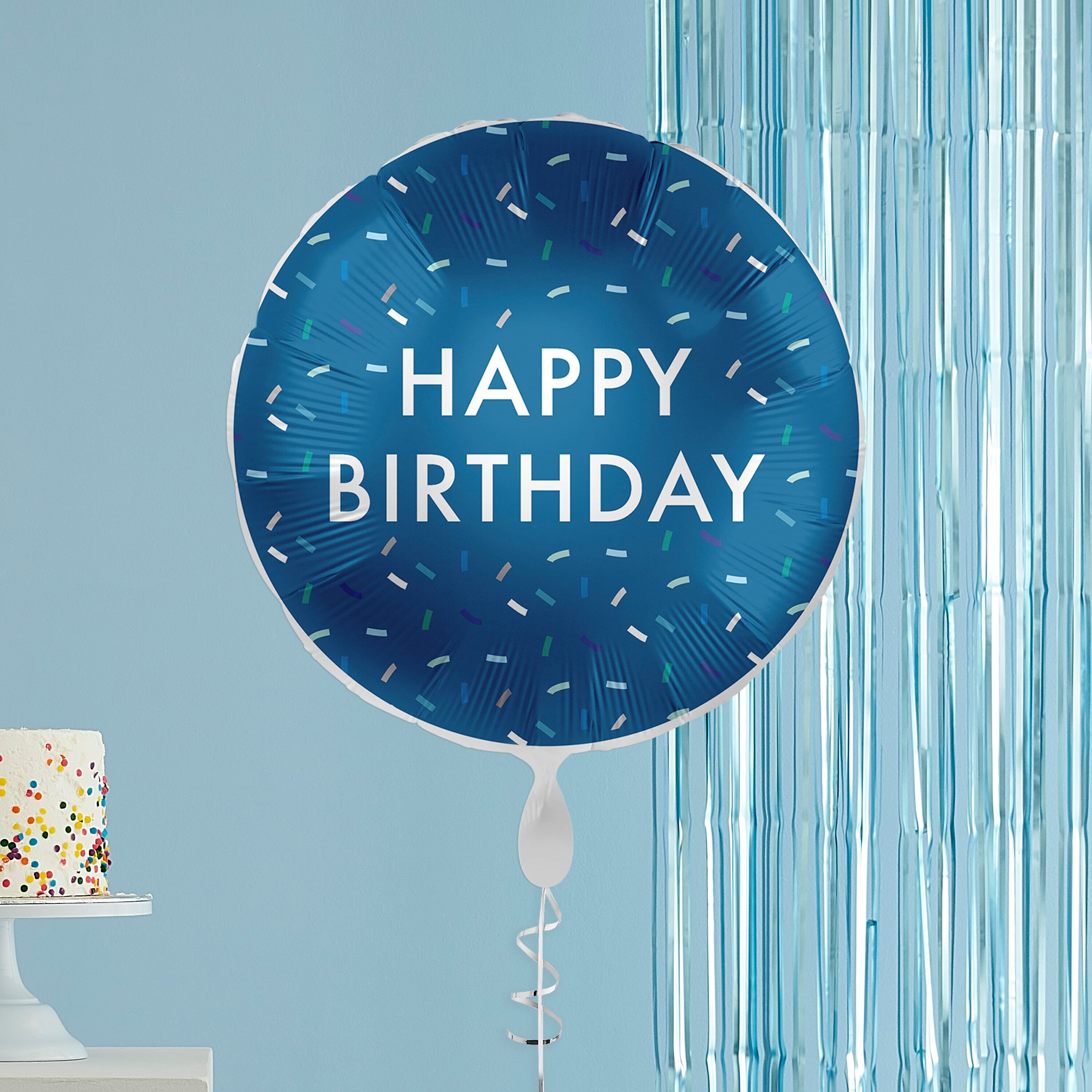 Navy & Confetti Happy Birthday Balloon Birthday Balloons | Ginger Ray