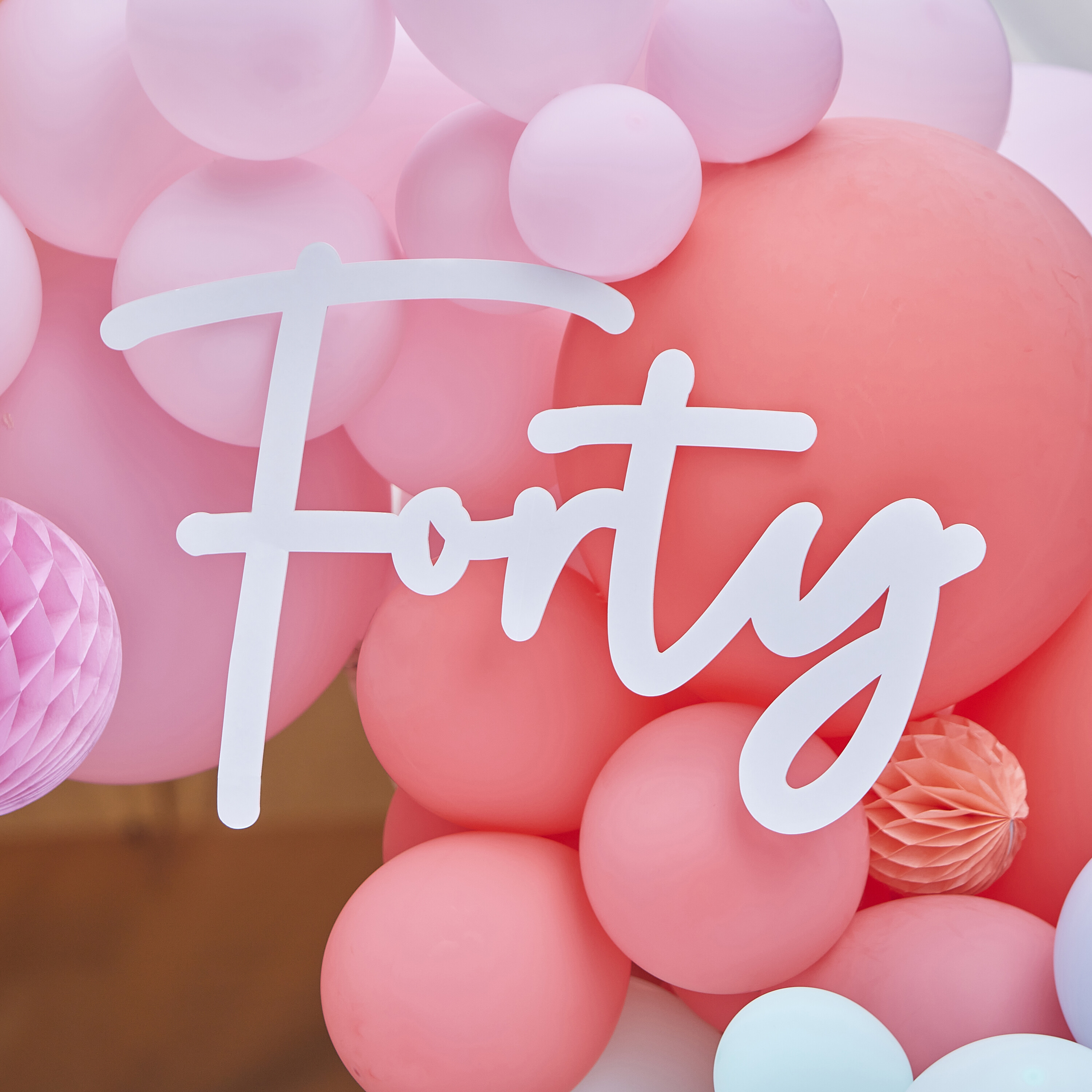 40th Birthday Balloon Arch Sign | Ginger Ray