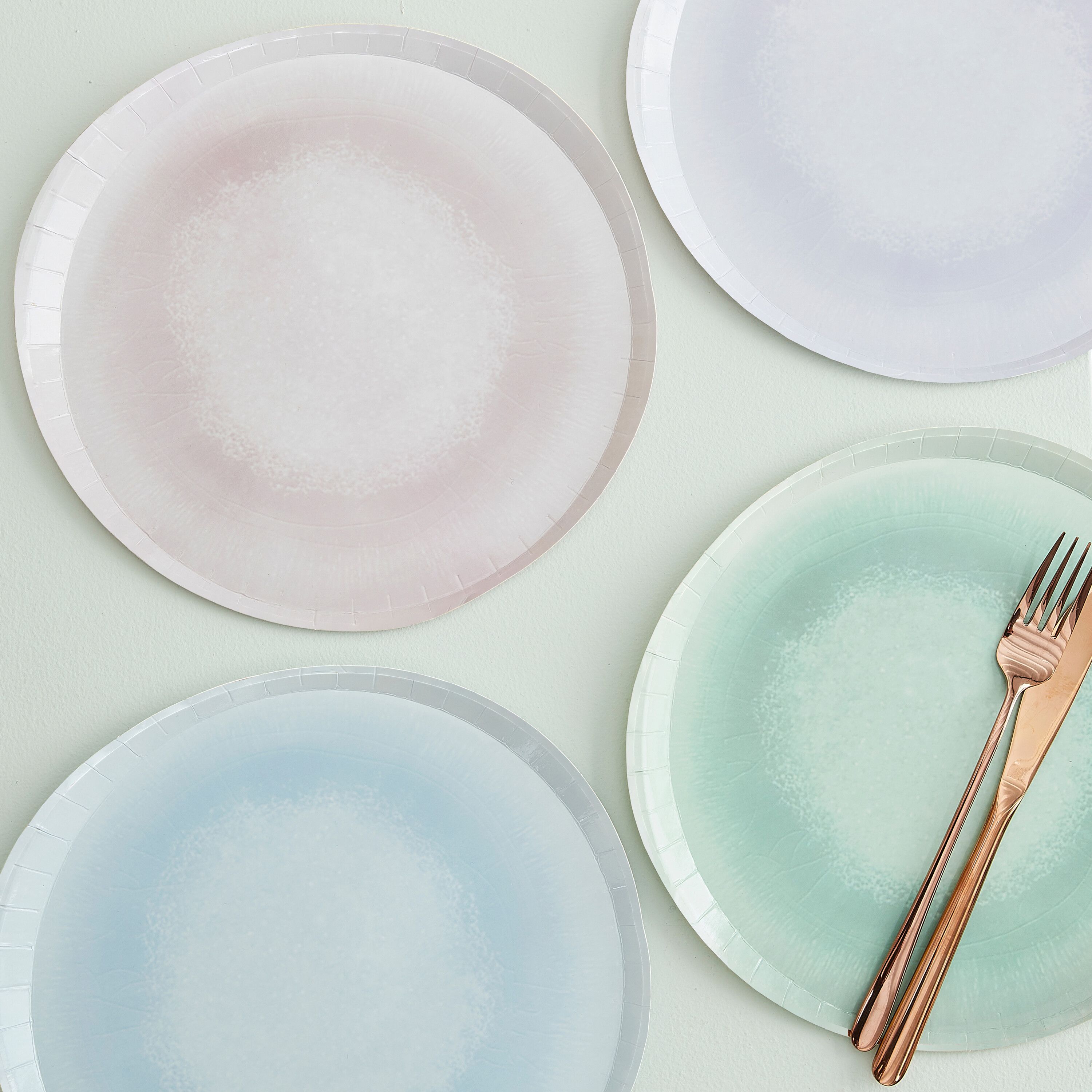 Pastel Watercolour Paper Plates | Ginger Ray