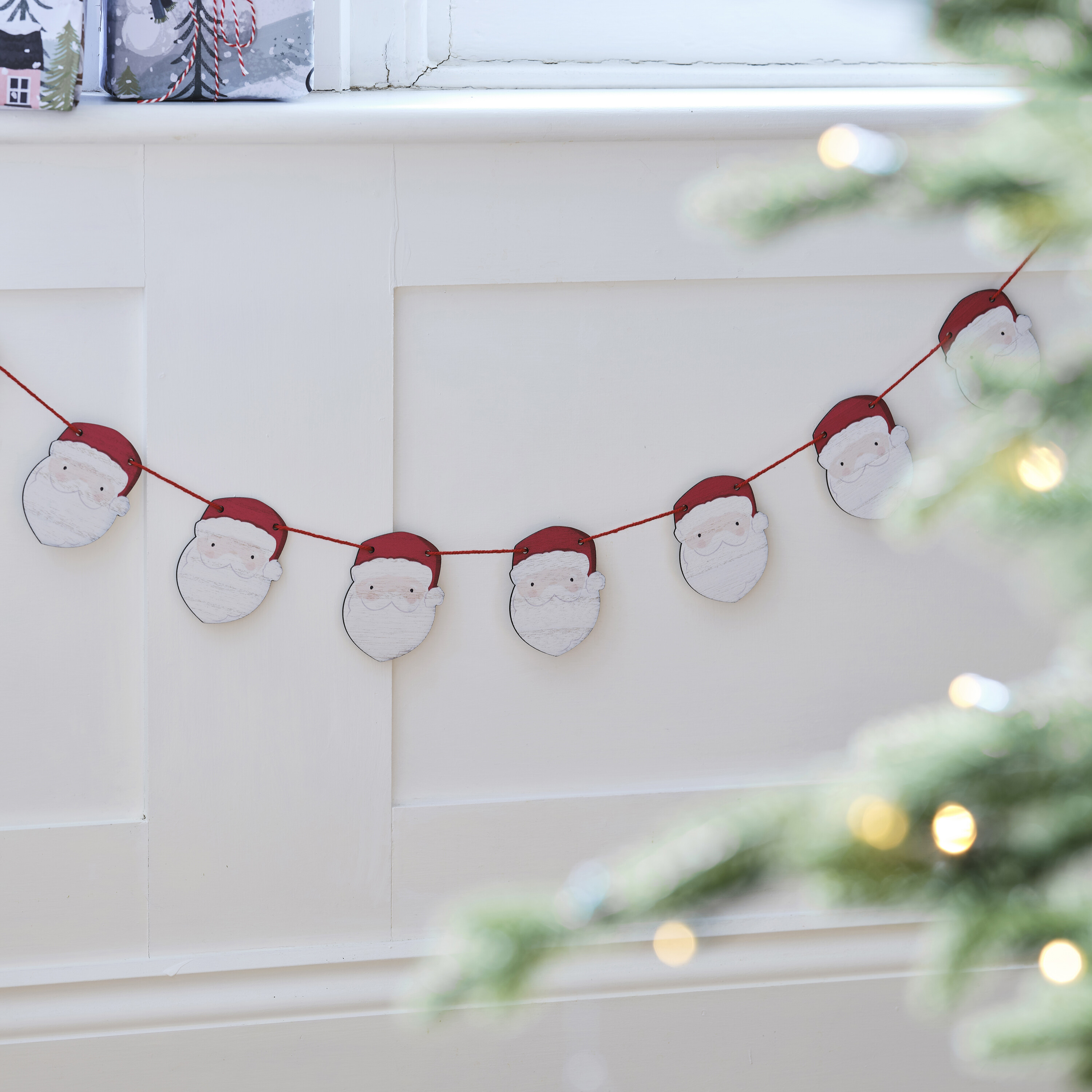 Wooden Santa Christmas Bunting | Ginger Ray