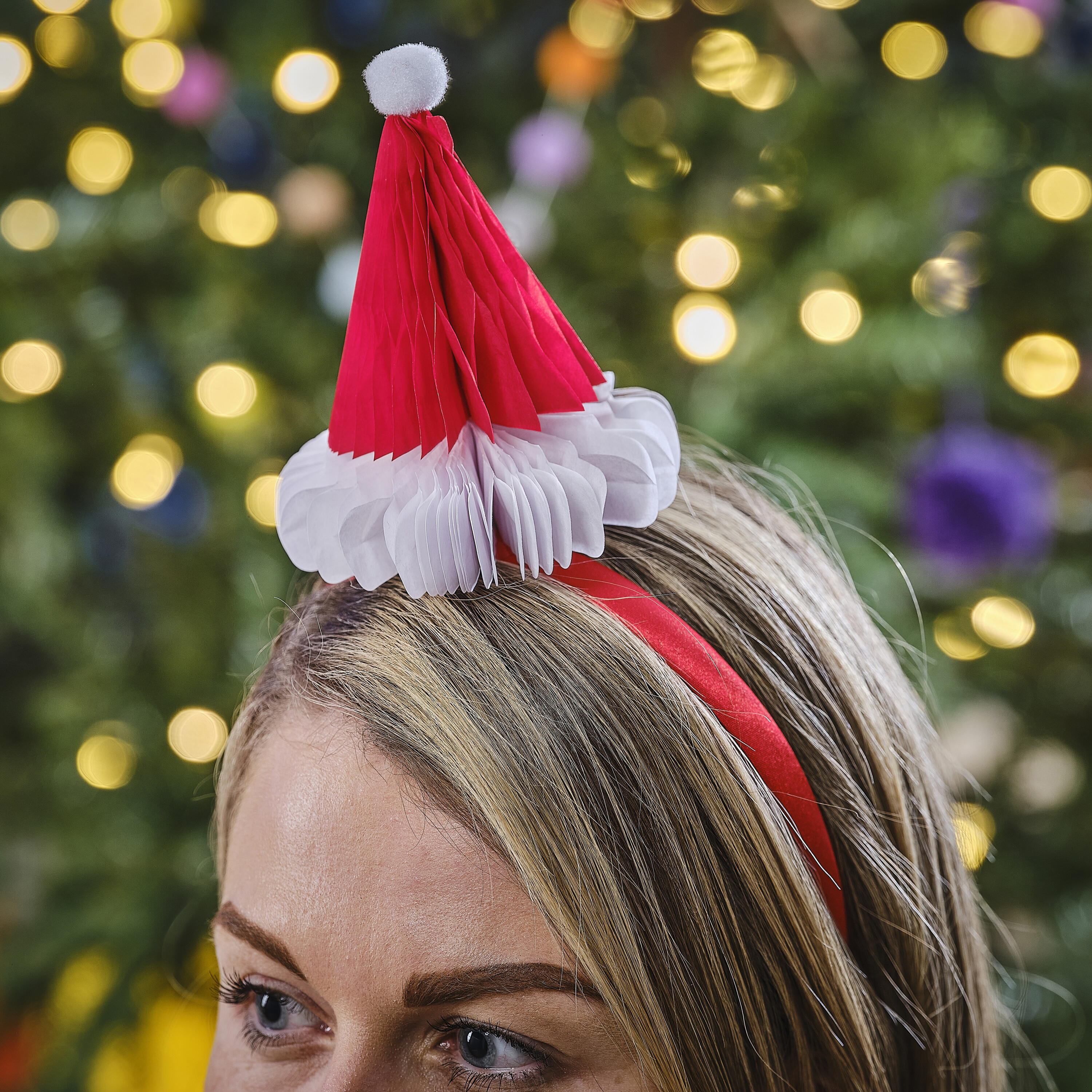 Honeycomb Santa Hat Christmas Headband | Ginger Ray