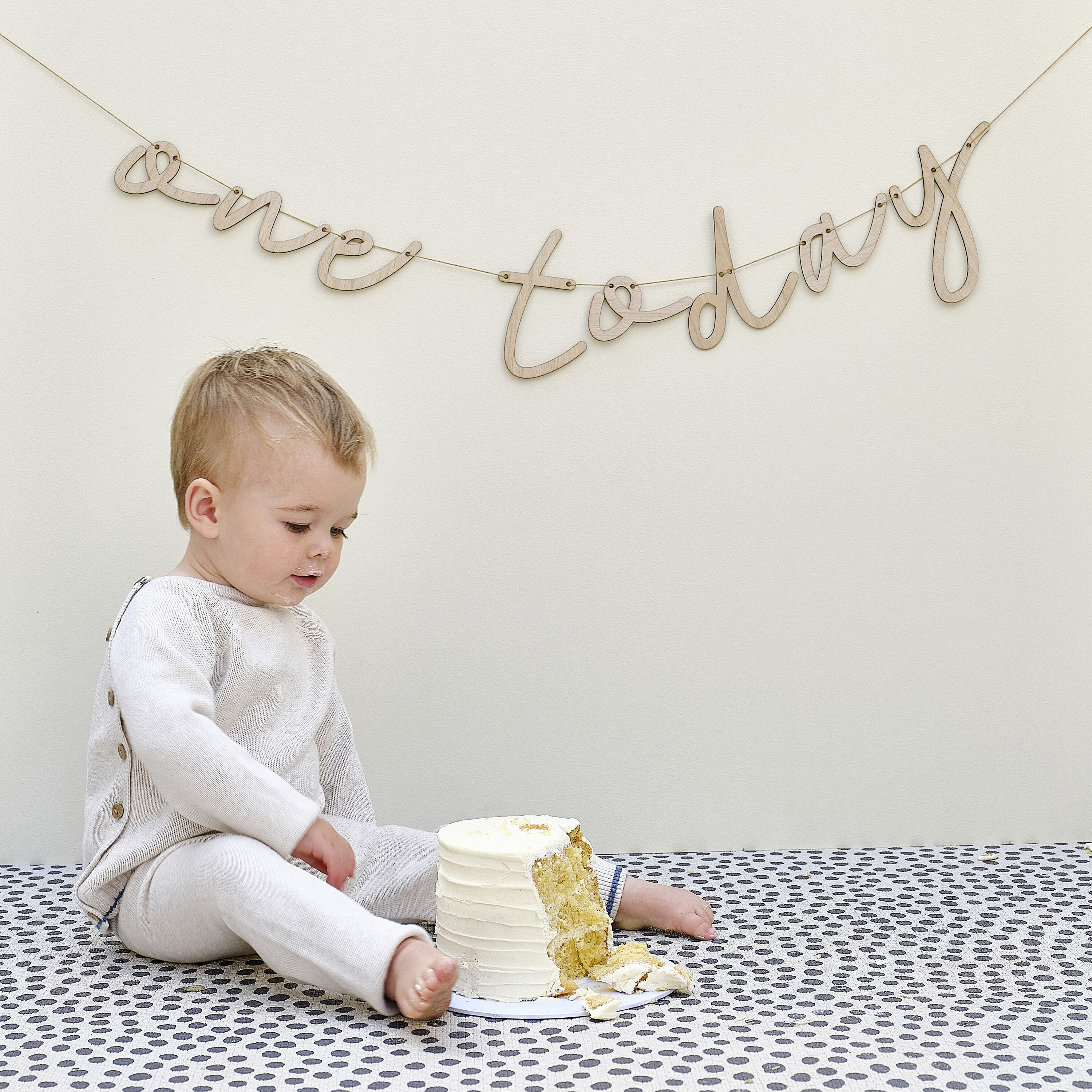 One Today Wooden 1st Birthday Bunting | Ginger Ray