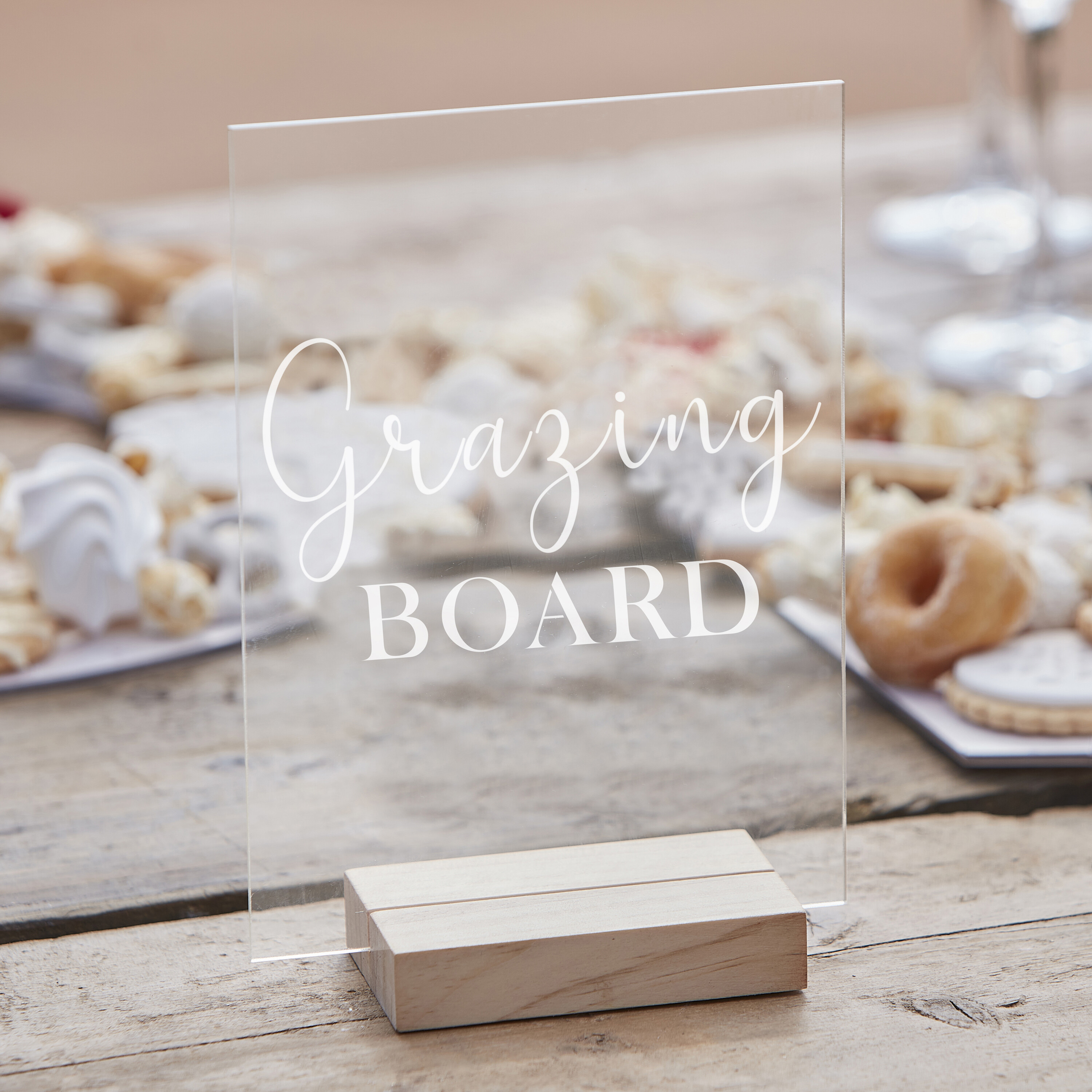 Customisable Small Clear Acrylic Sign | Ginger Ray