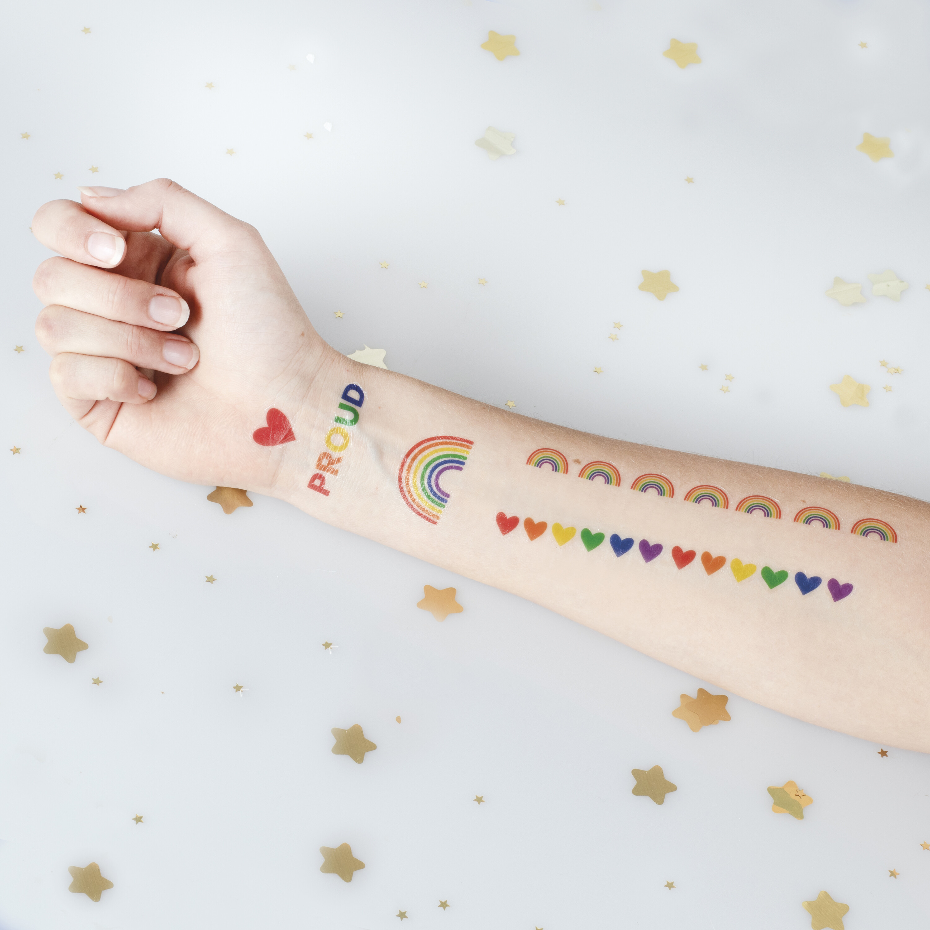 Rainbow Temporary Tattoos Pride | Ginger Ray