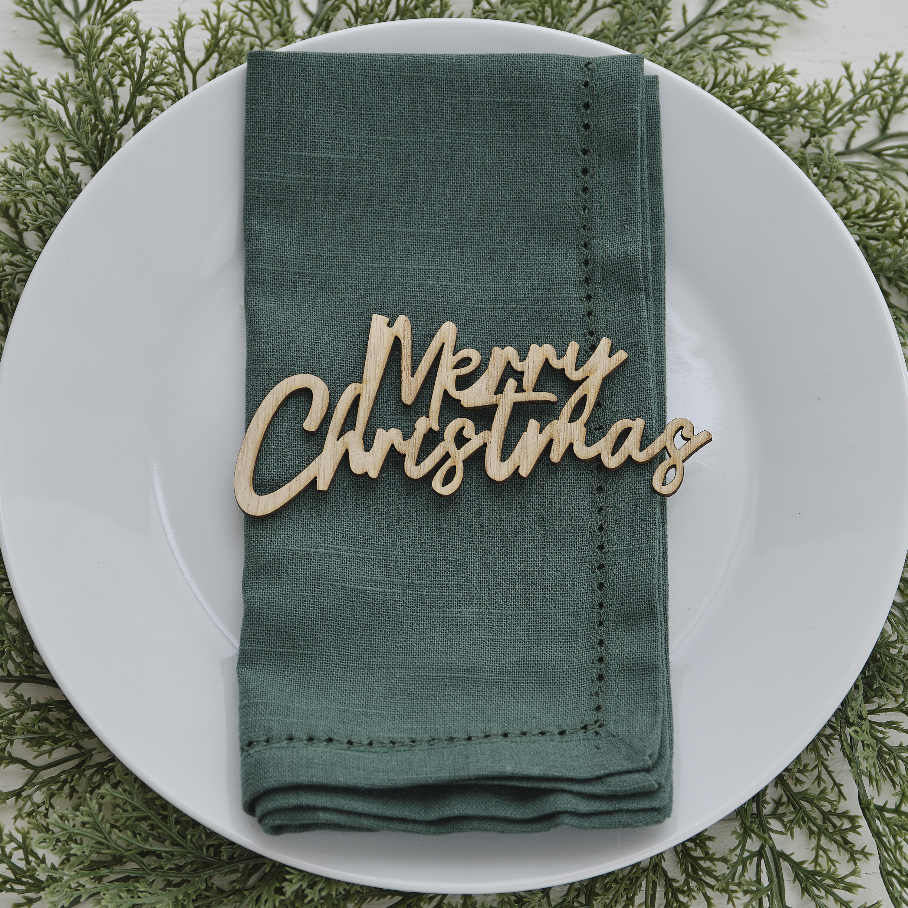 Wooden Merry Christmas Place Setting | Ginger Ray