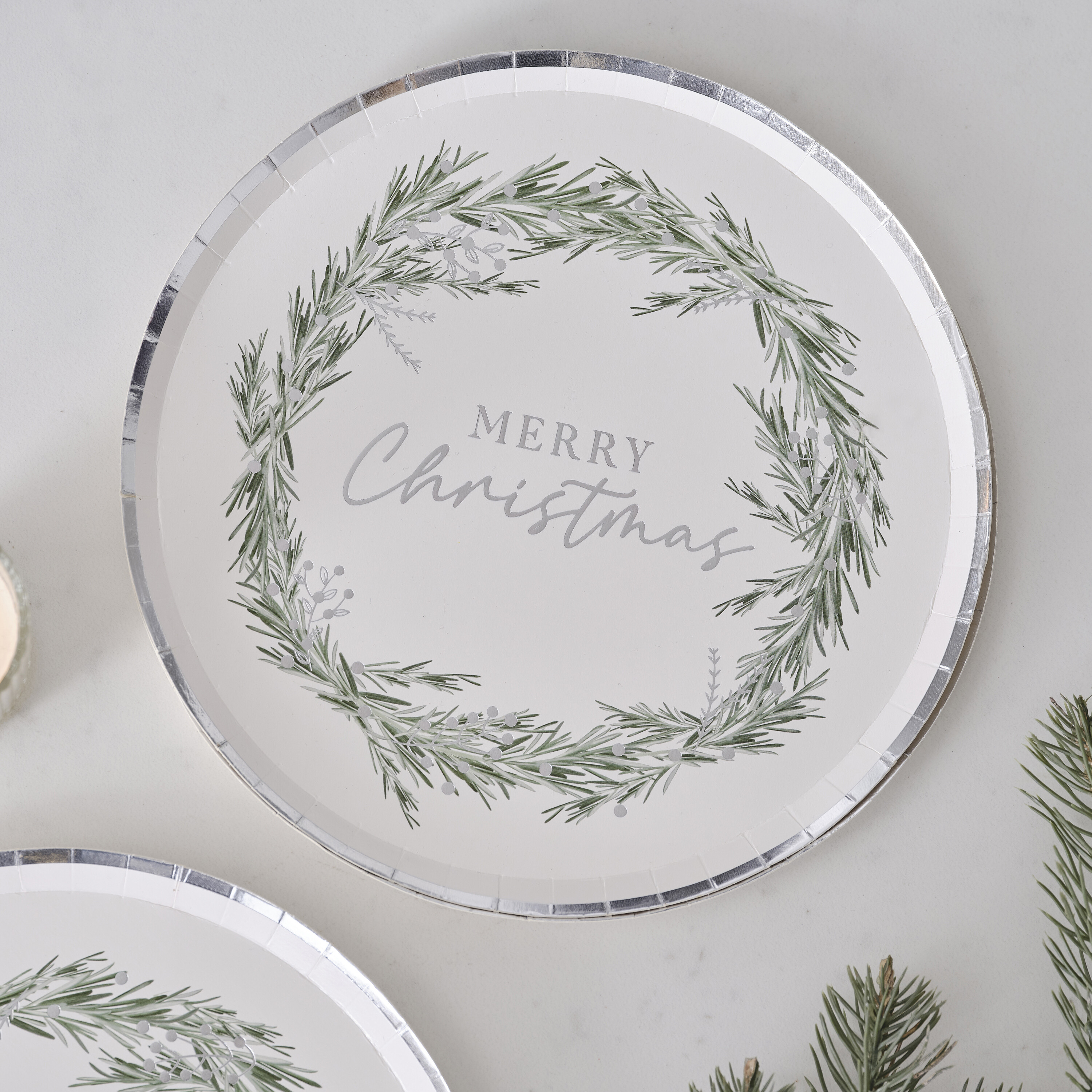 Merry Christmas Paper Plates | Ginger Ray