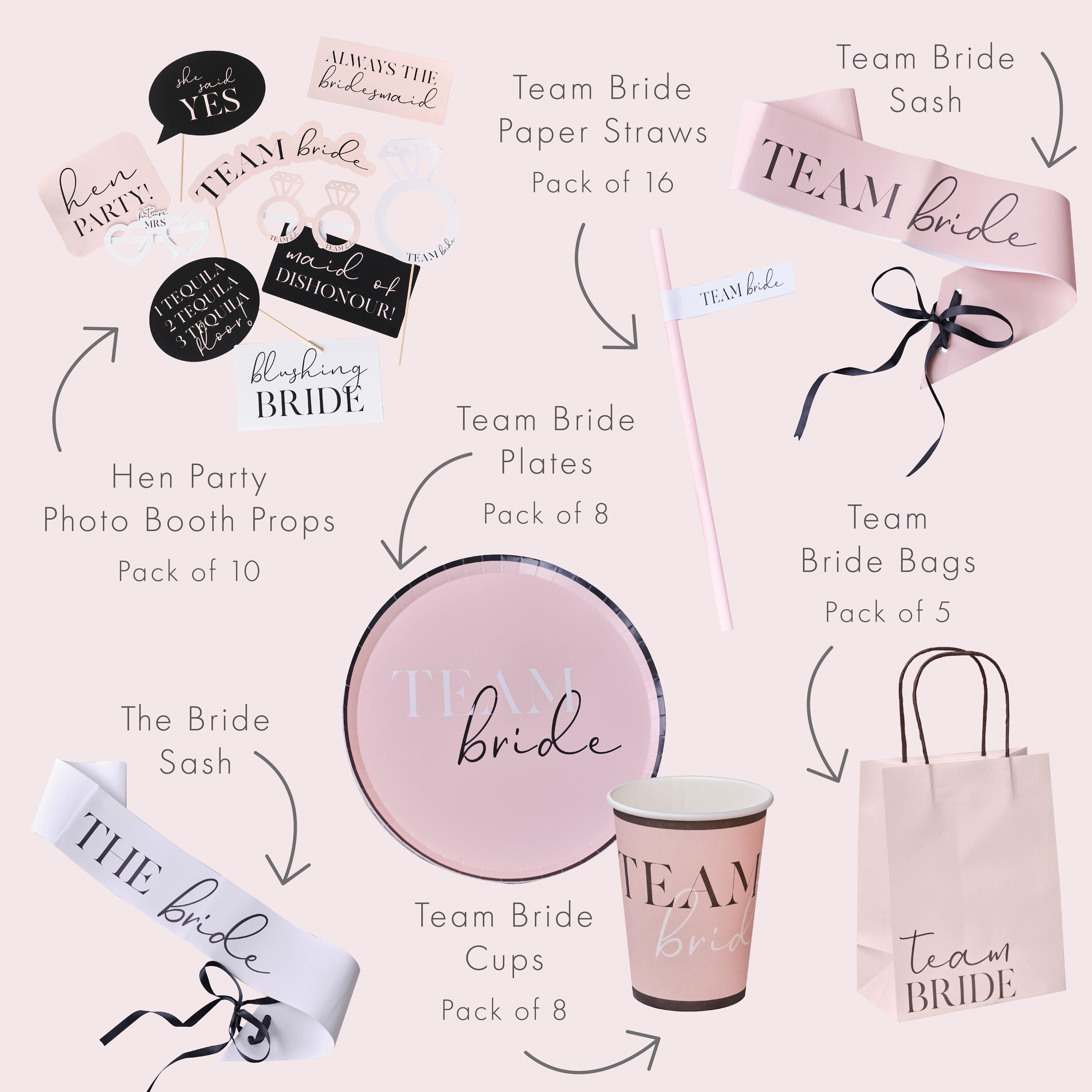 Team Bride Bachelorette Party Kit | Ginger Ray