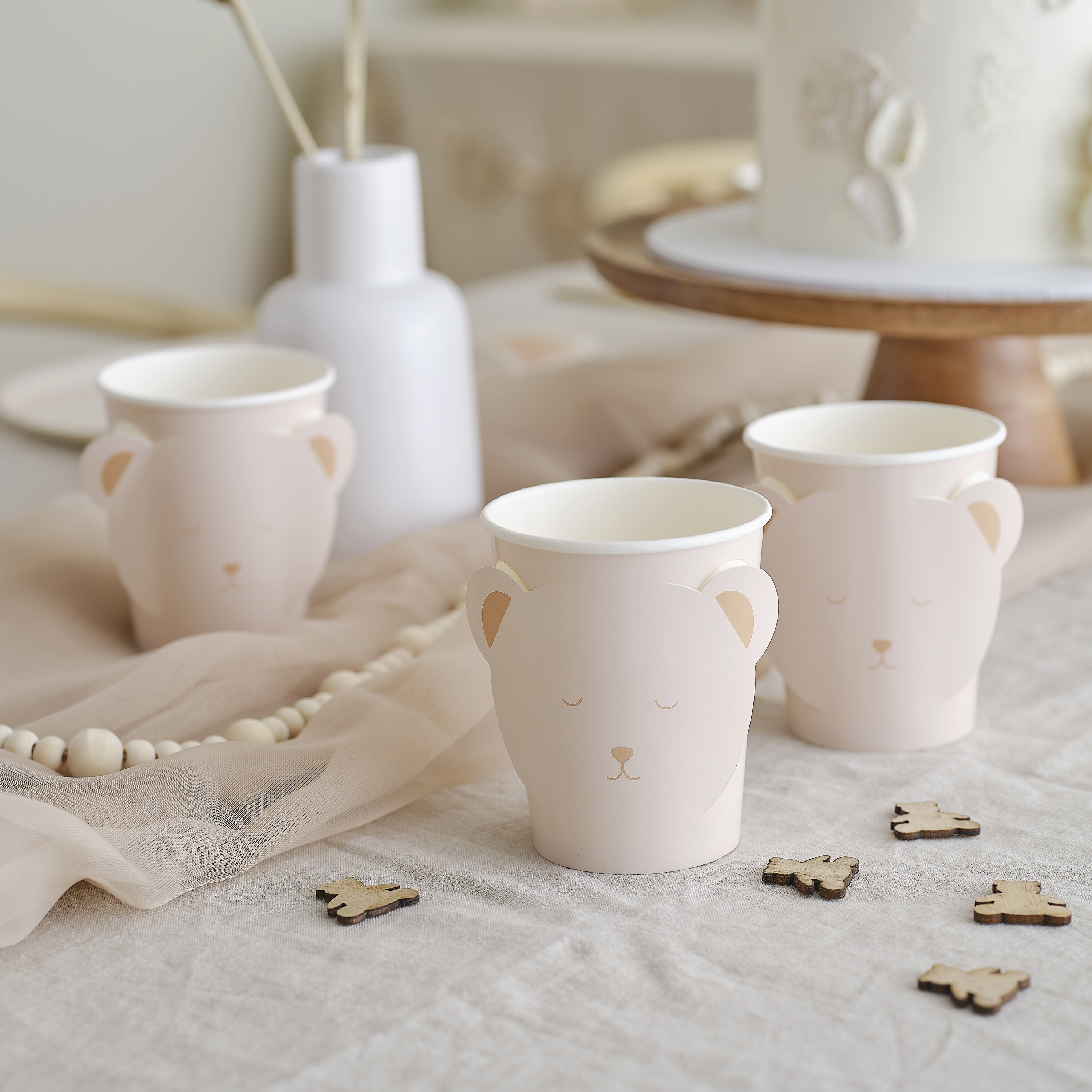 Pop Out Teddy Bear Baby Shower Cups | Ginger Ray