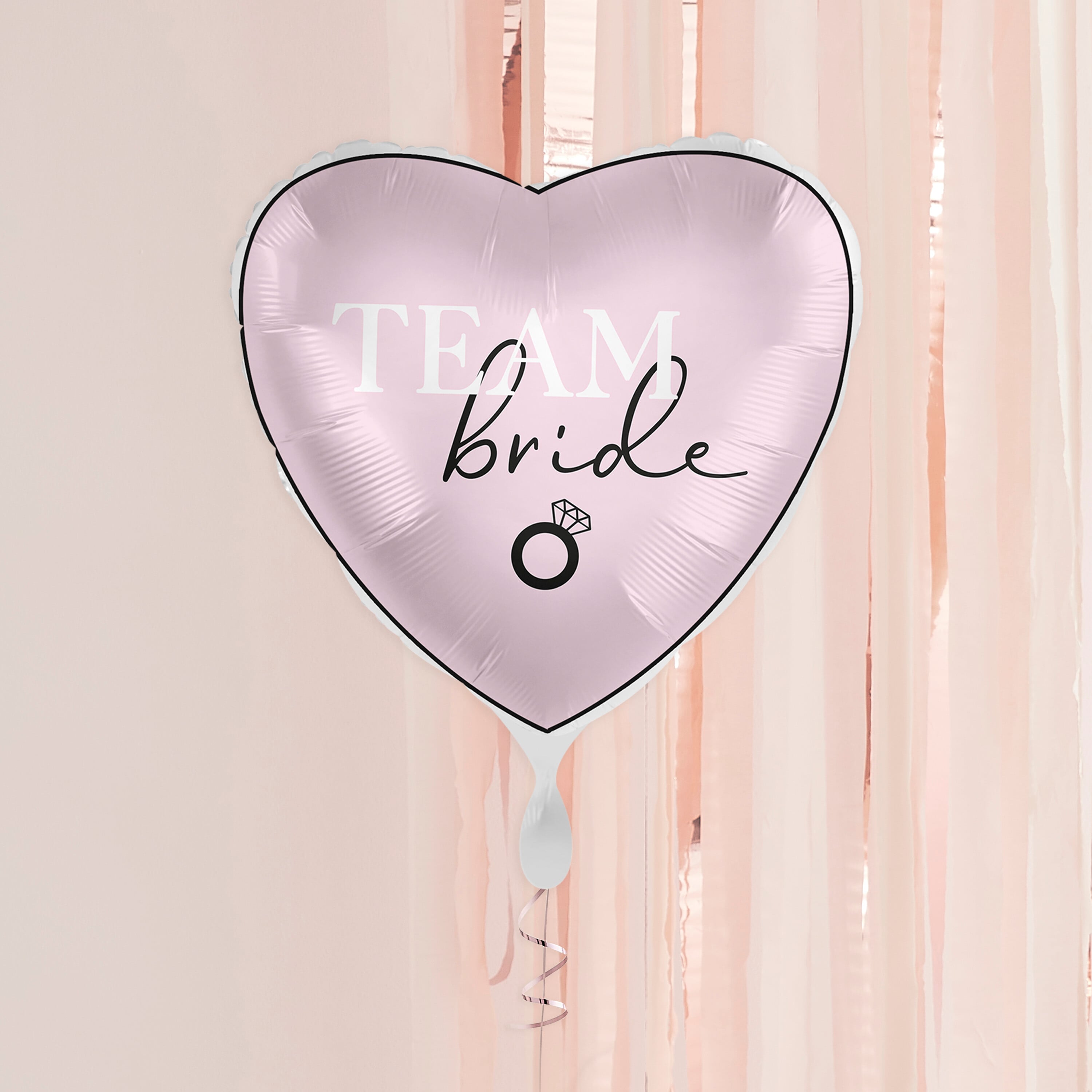 Team Bride Pink Heart Bachelorette Party Balloon | Ginger Ray