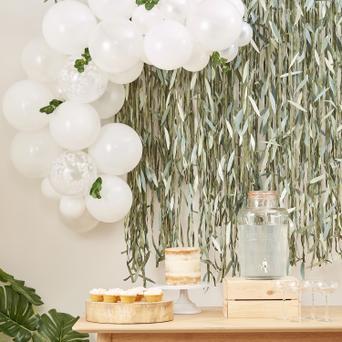 leaf ribbon backdrop