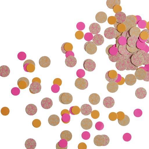 neon table confetti