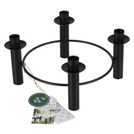 black candle centrepiece