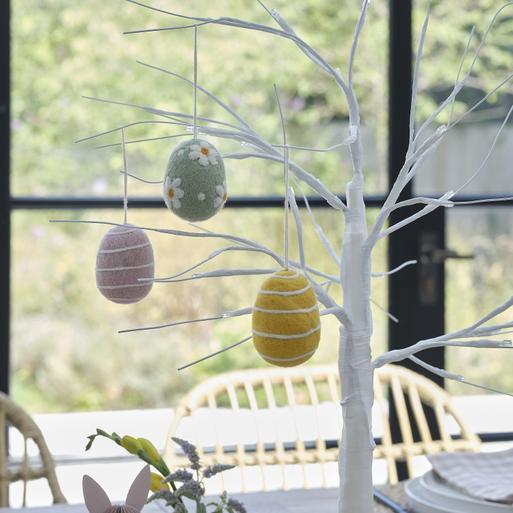 white easter egg tree