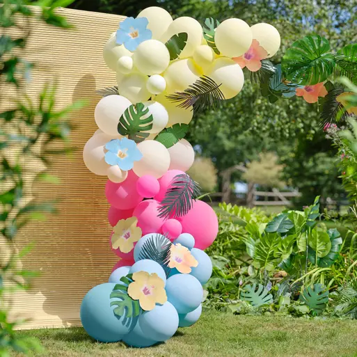 tropical theme balloons