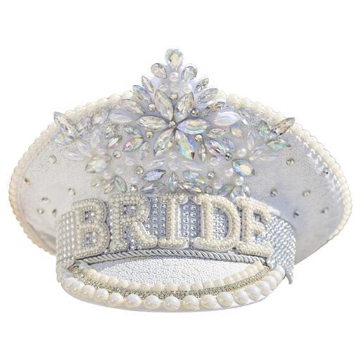 rhinestone bride hat